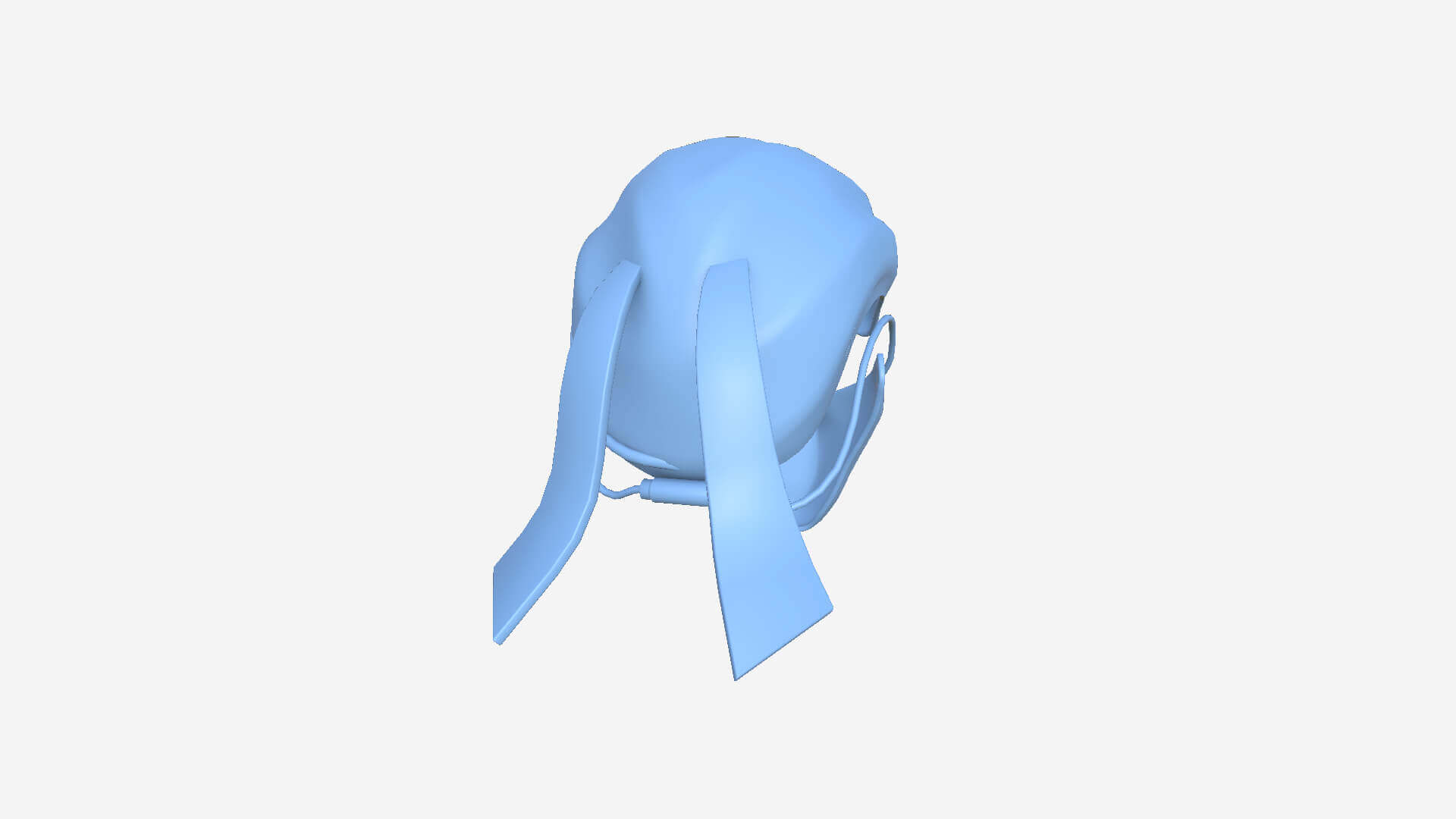 Sci-Fi Ninja Mask A 07 - Blue Metal 3D Model by gsommer