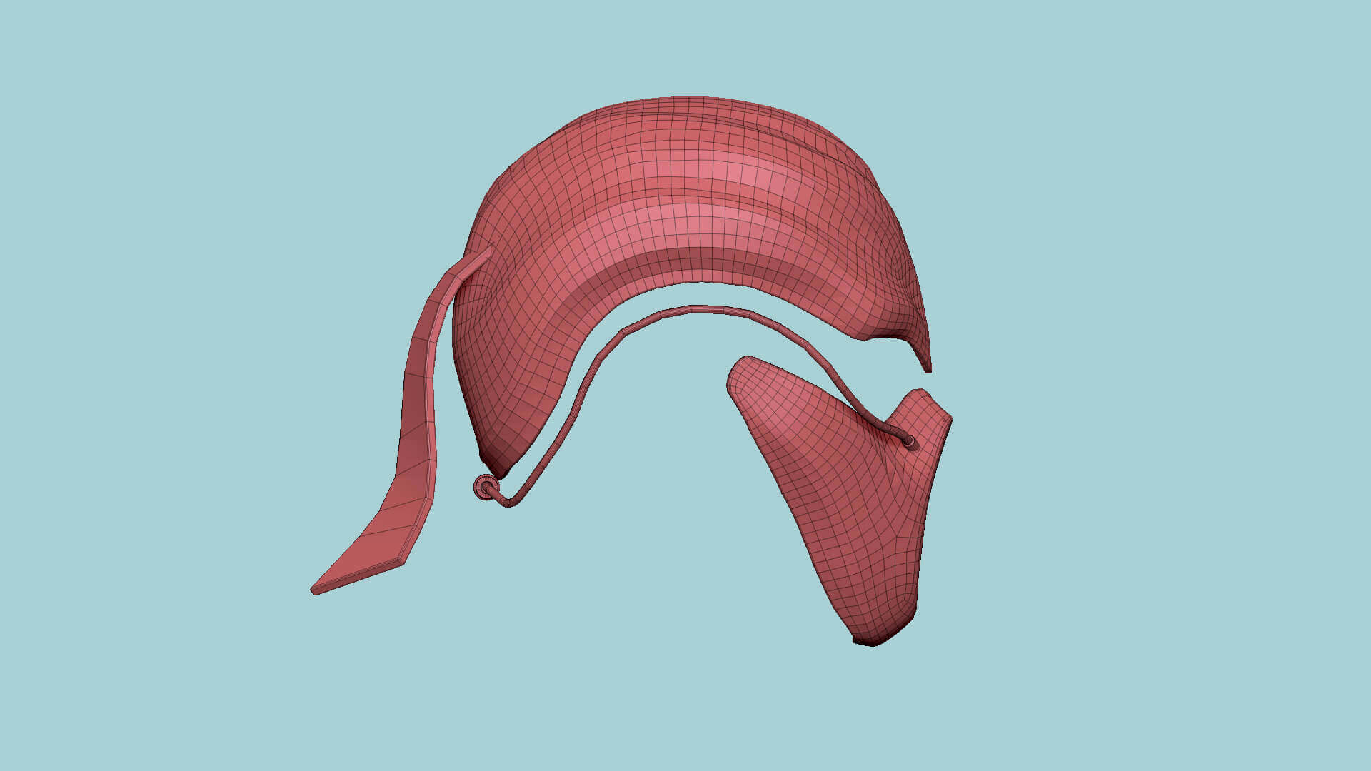 Sci-Fi Ninja Mask A 07 - Blue Metal 3D Model by gsommer