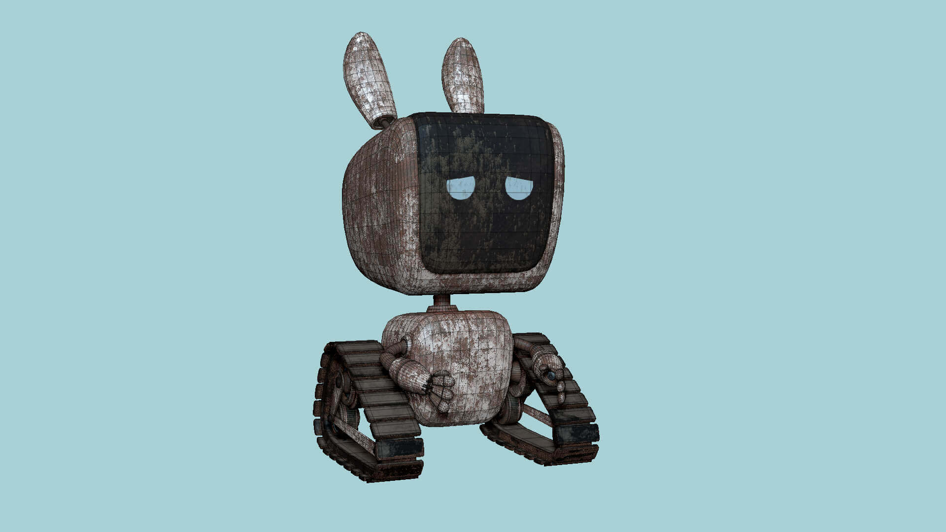 Sci-Fi Robot Model A 04 - Tired Destroyed by gsommer