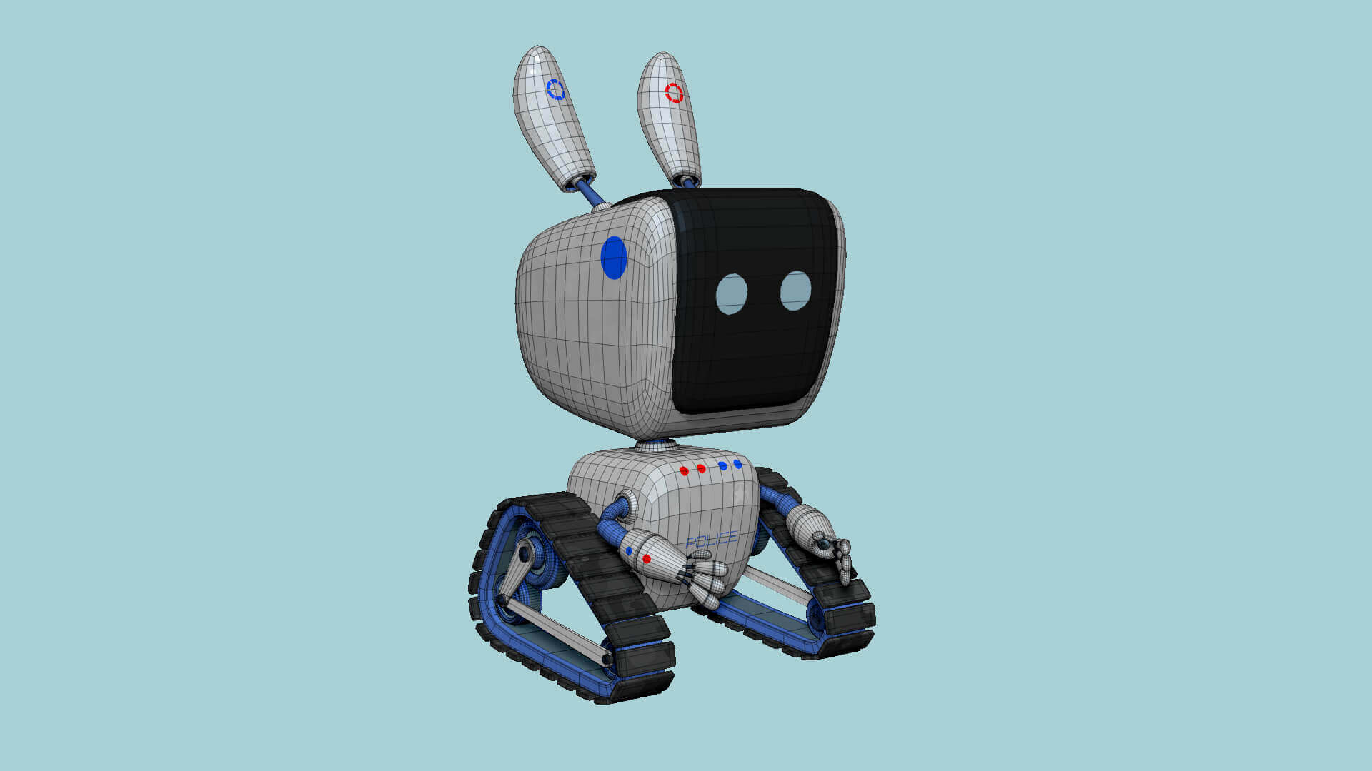 Sci-Fi Robot Model A 09 - Police by gsommer