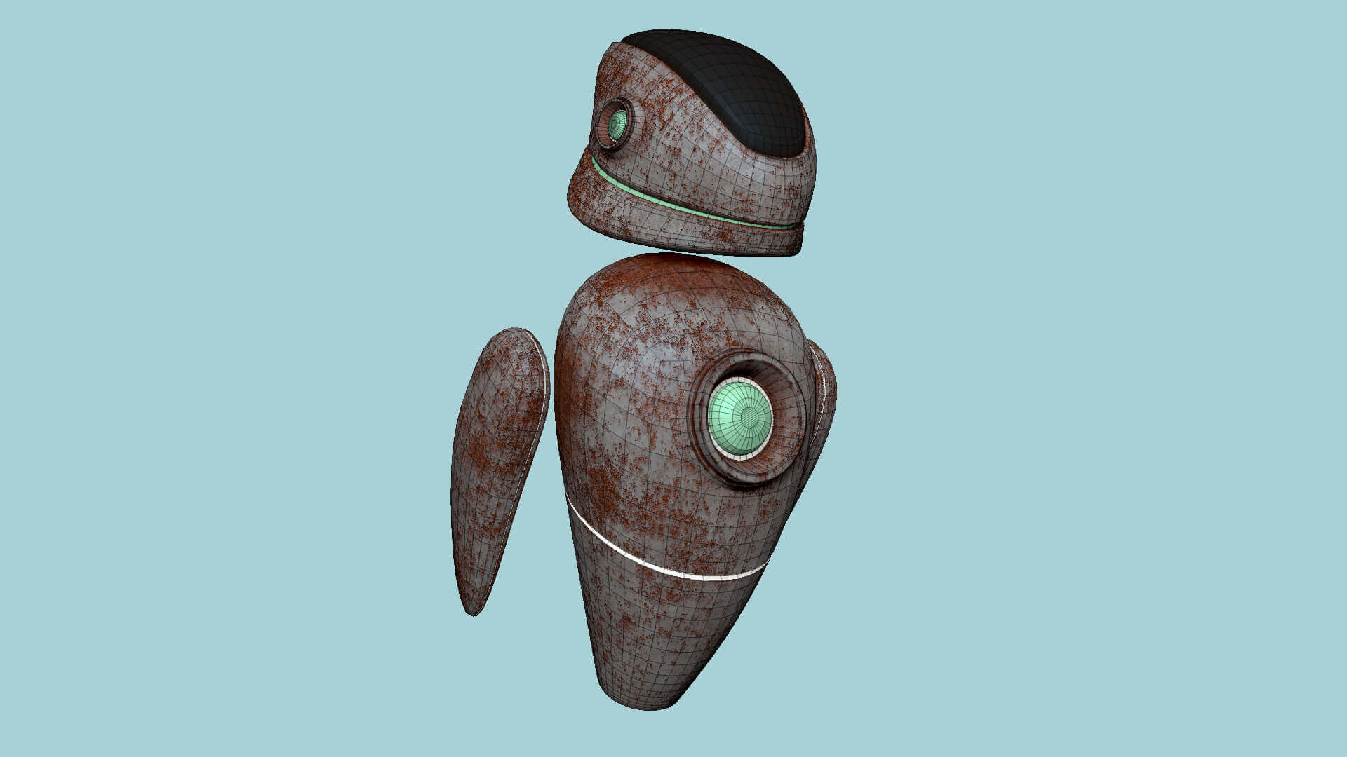 Sci-Fi Robot Model B 05 - Rust Destroyed by gsommer