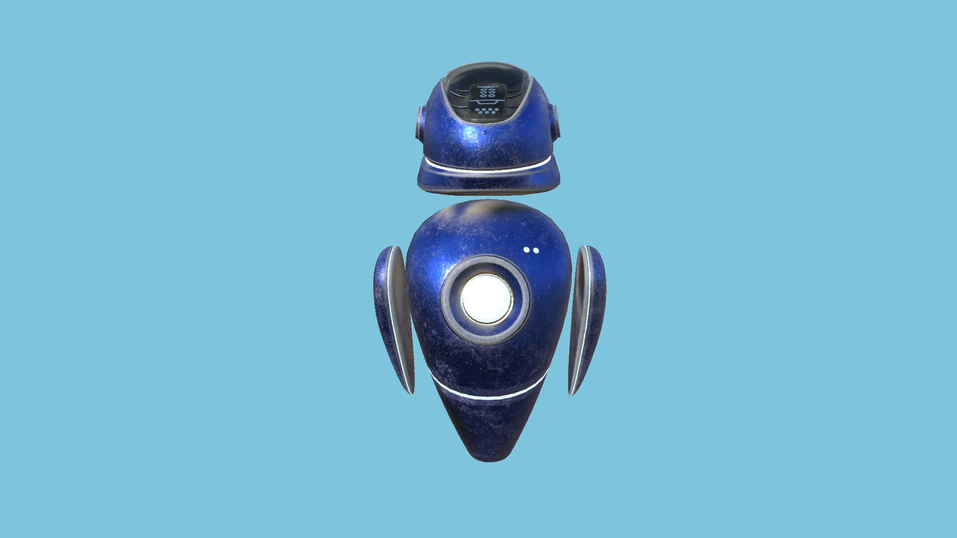 Sci-Fi Robot Model B 06 - Blue Steel by gsommer