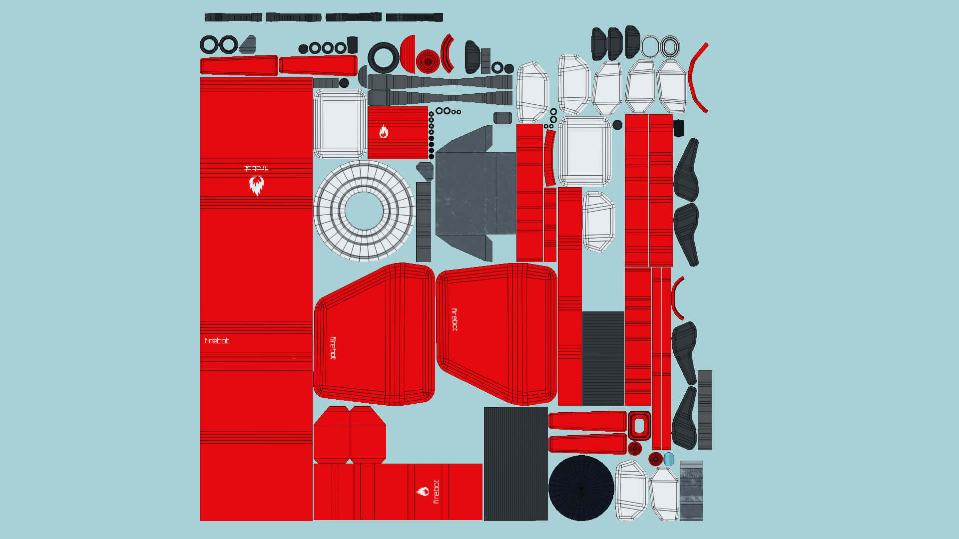 Sci-Fi Robot Model C 09 - Firebot by gsommer