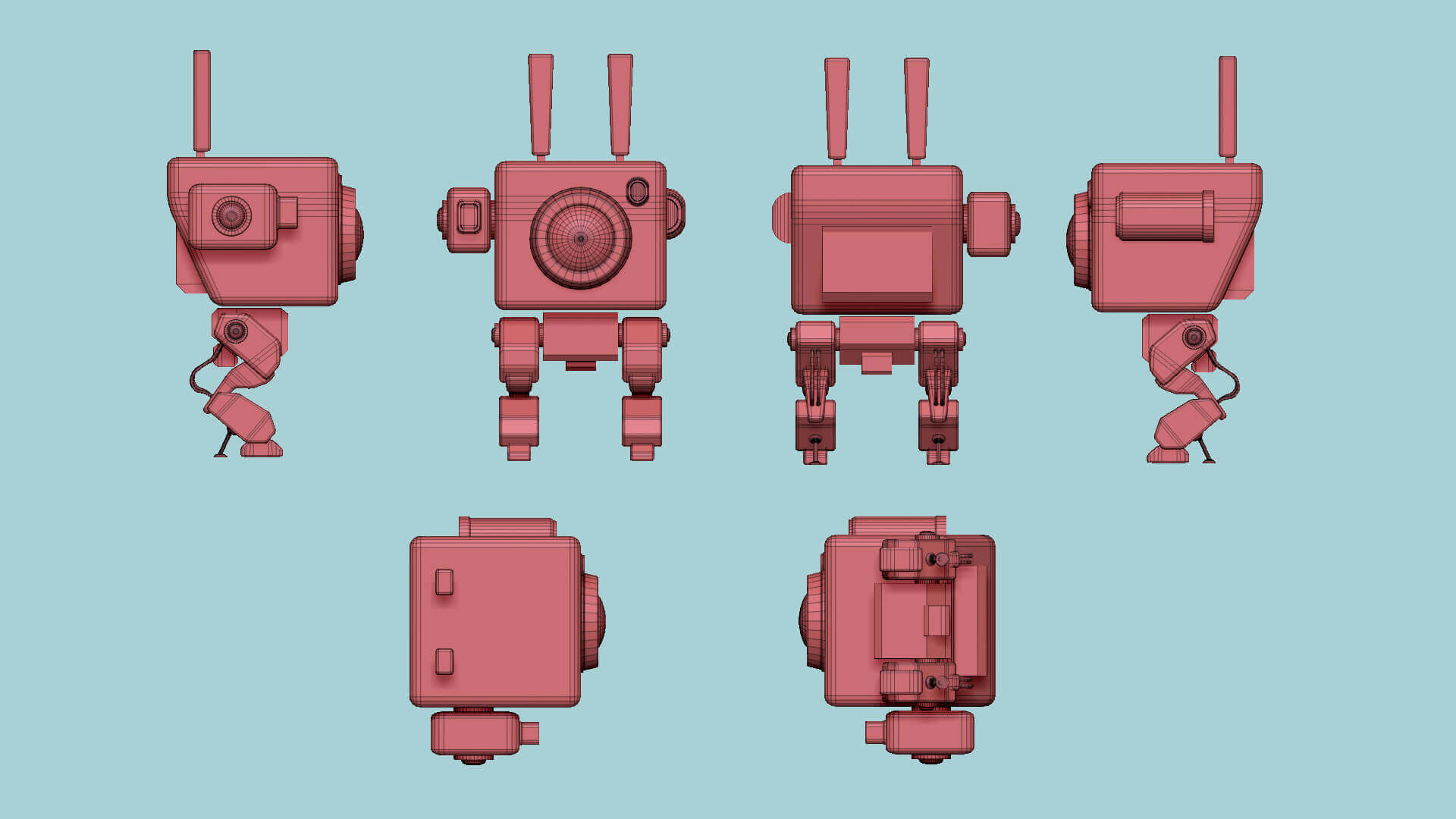 Sci-Fi Robot Model C 09 - Firebot by gsommer