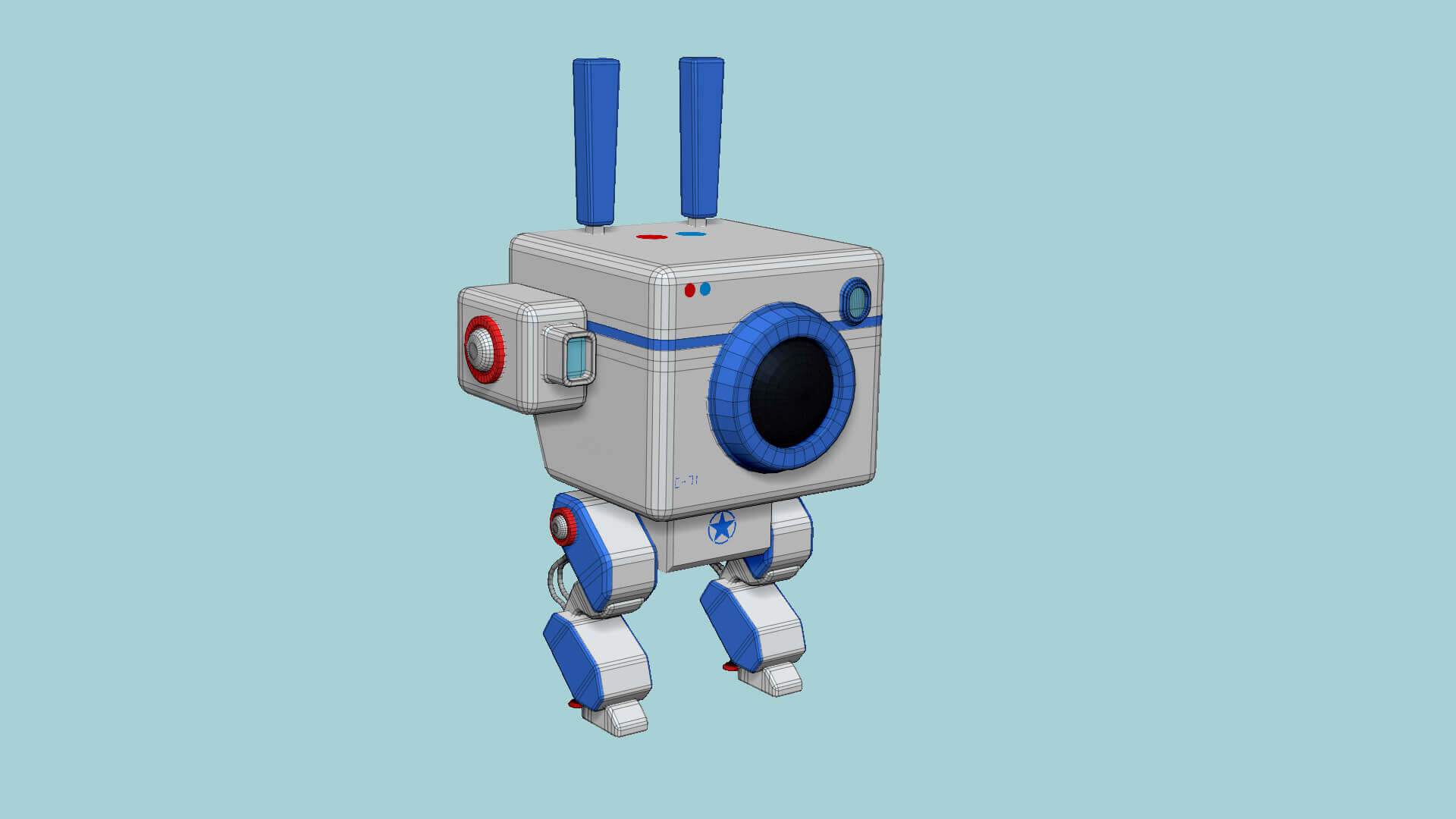 Sci-Fi Robot Model C 10 - Police by gsommer