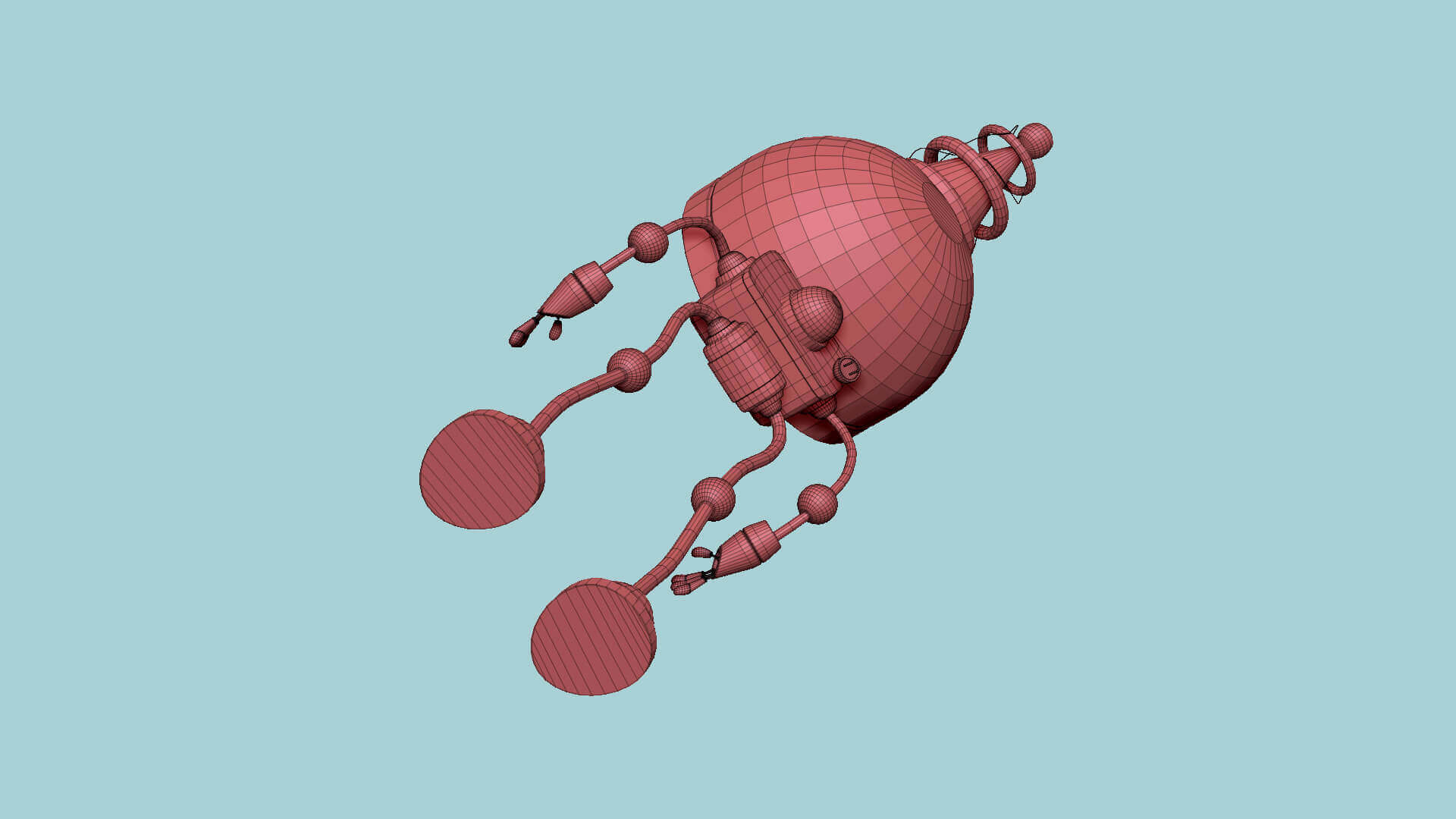 Sci-Fi Robot Model D 06 - Firebot by gsommer
