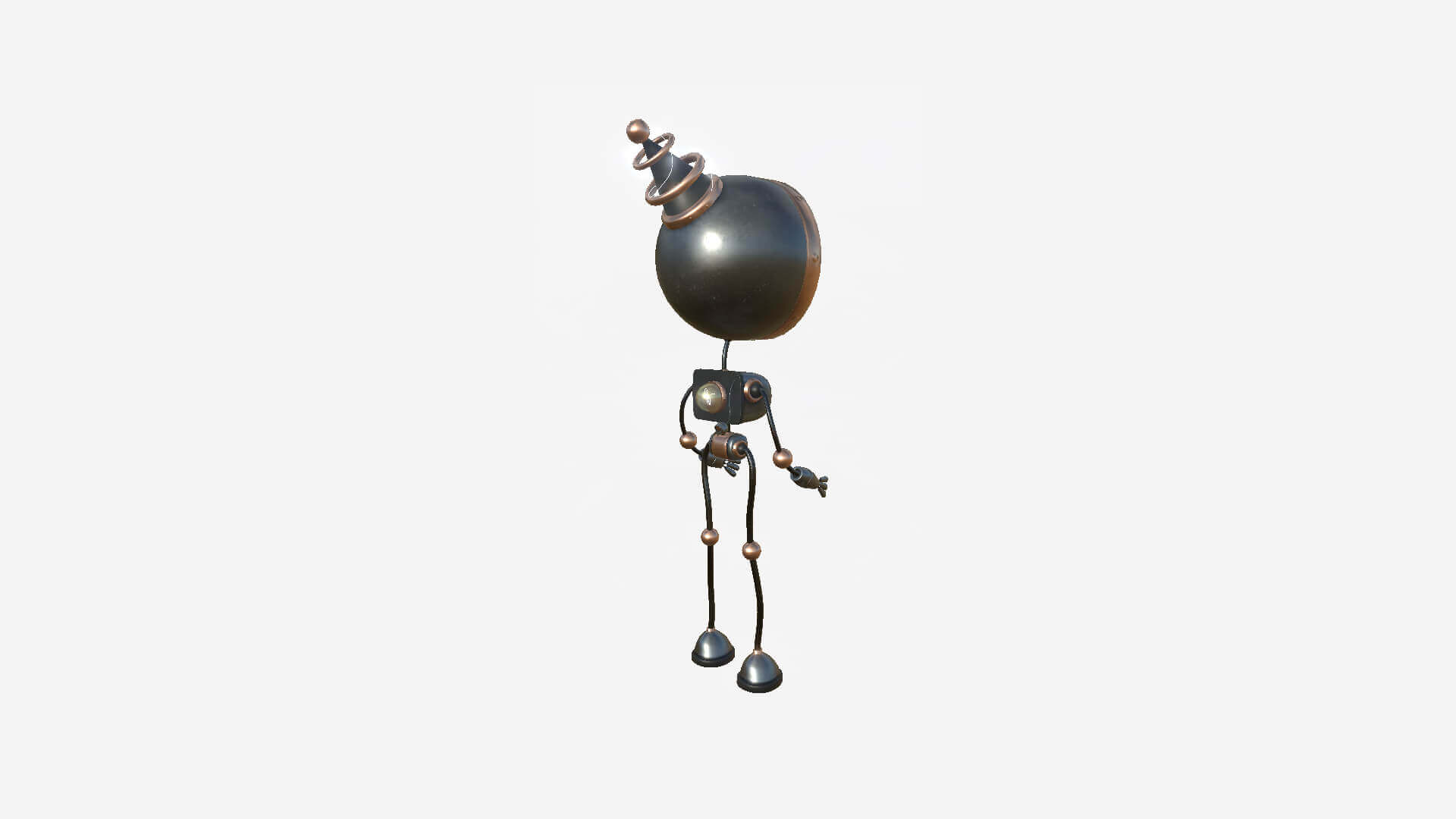 Sci-Fi Robot Model D 10 - Metal by gsommer