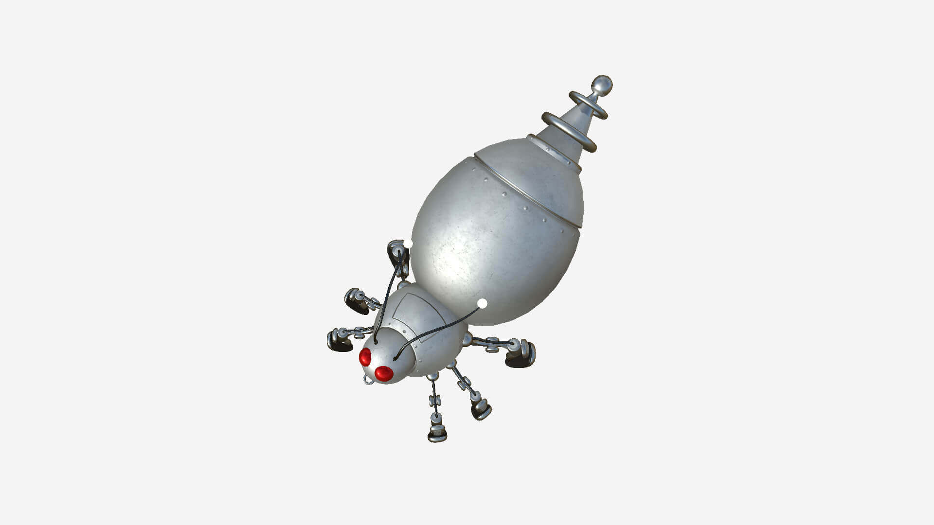 Sci-Fi Robot Model E 02 - Steel Light by gsommer