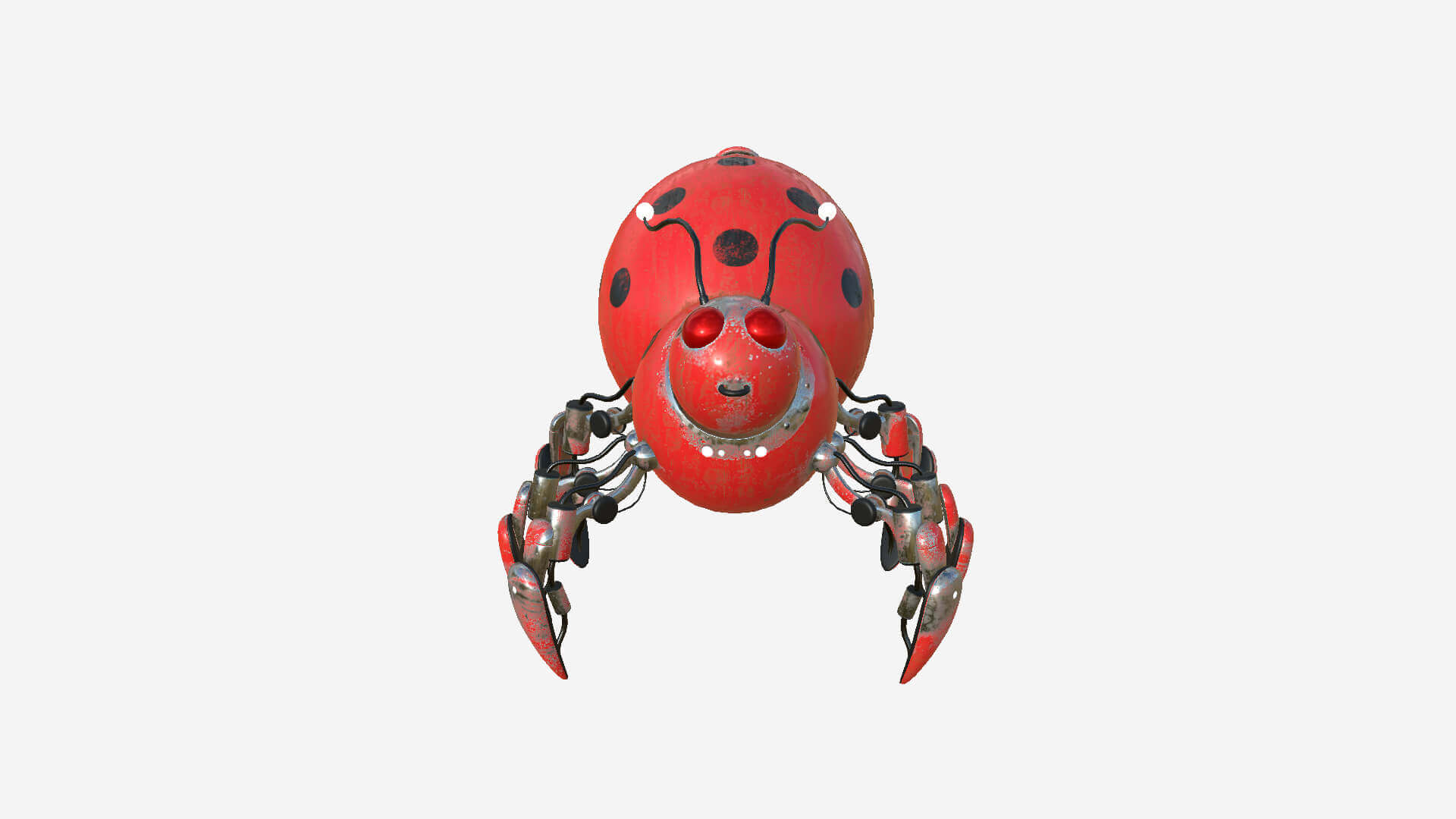 Sci-Fi Robot Model E 09 - Red Paint by gsommer