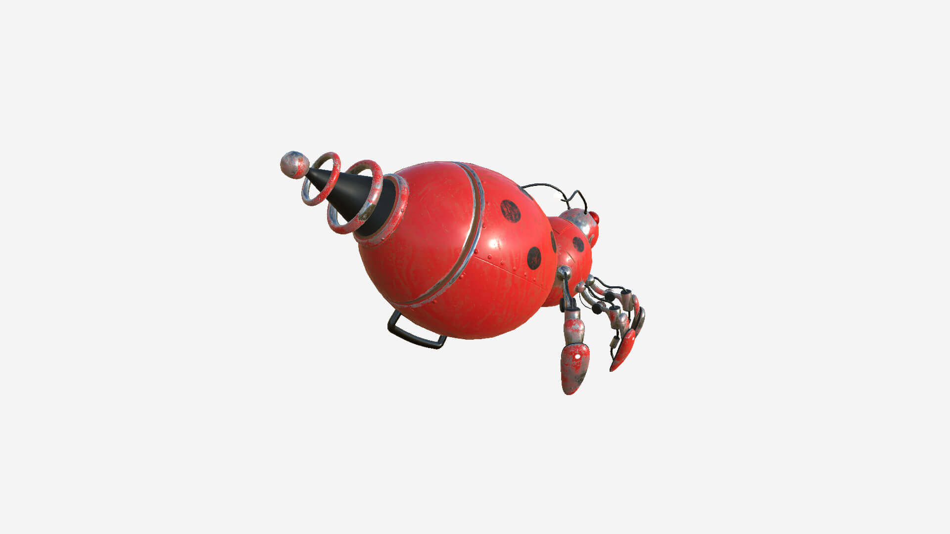 Sci-Fi Robot Model E 09 - Red Paint by gsommer