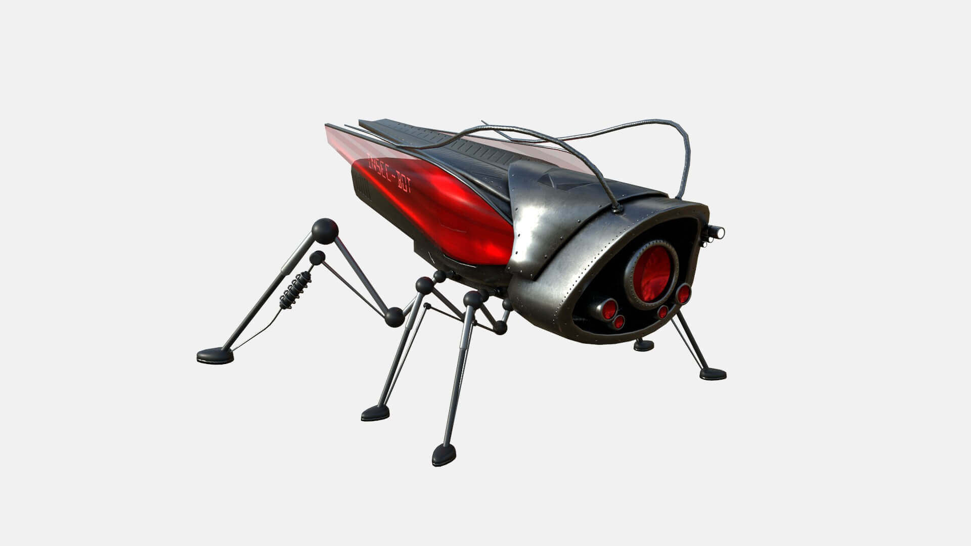 Sci-Fi Robot Model F 02 - Dark Steel by gsommer