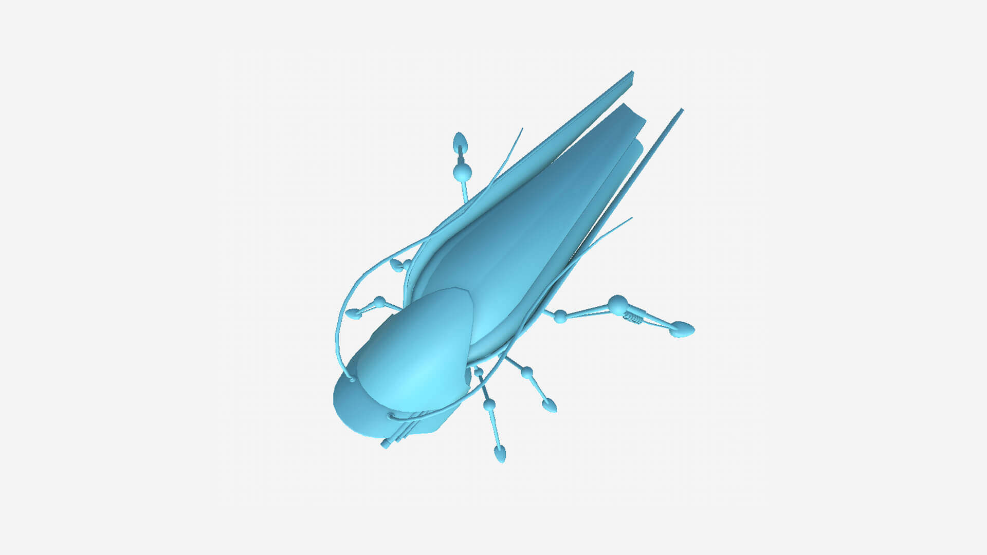 Sci-Fi Robot Model F 04 - White and Blue by gsommer