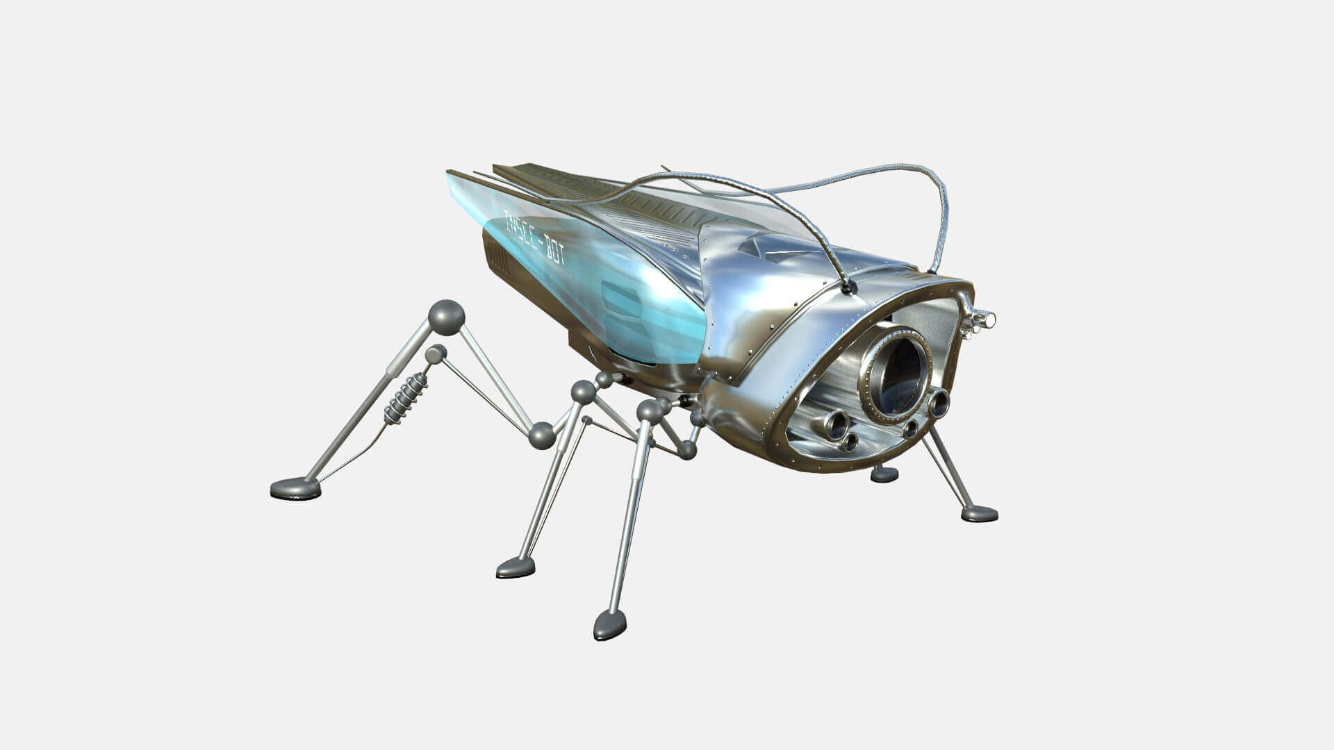 Sci-Fi Robot Model F 05 - Aluminum by gsommer