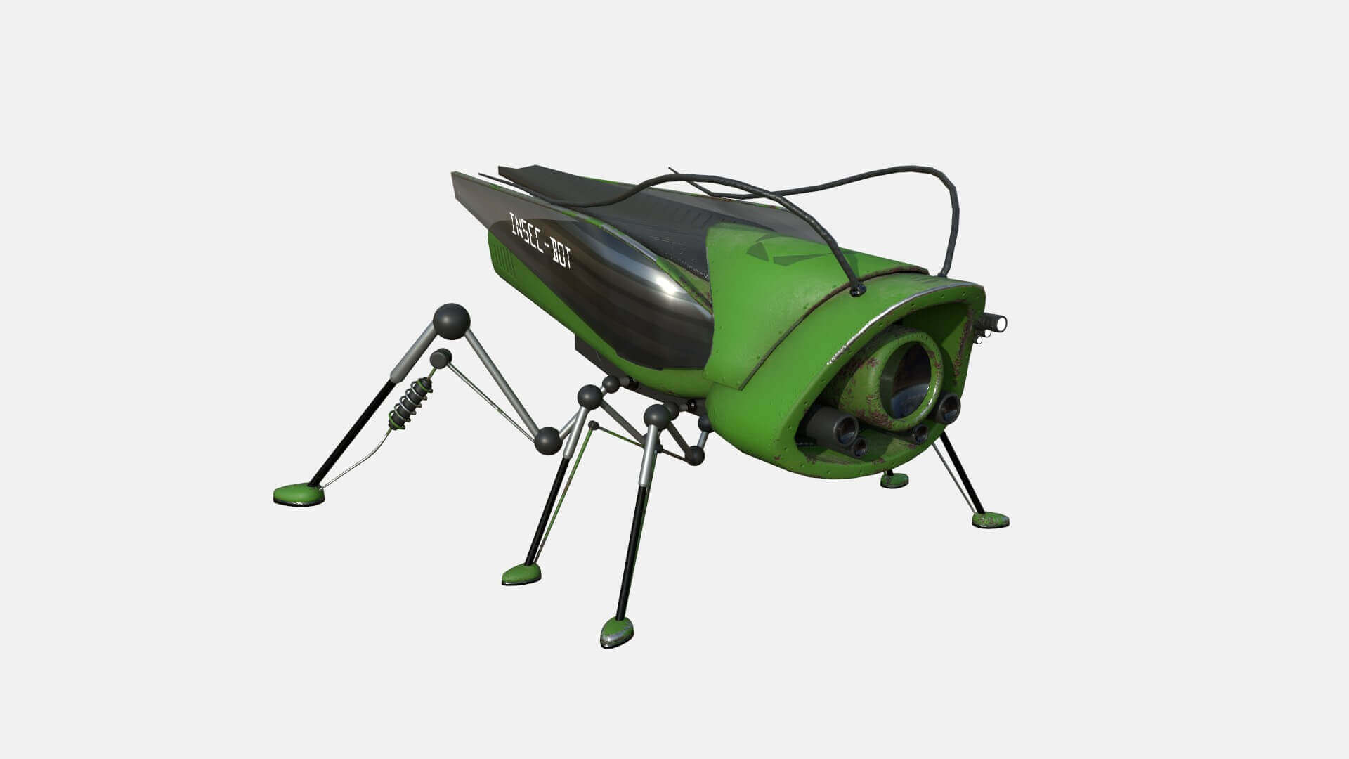 Sci-Fi Robot Model F 10 - Green by gsommer