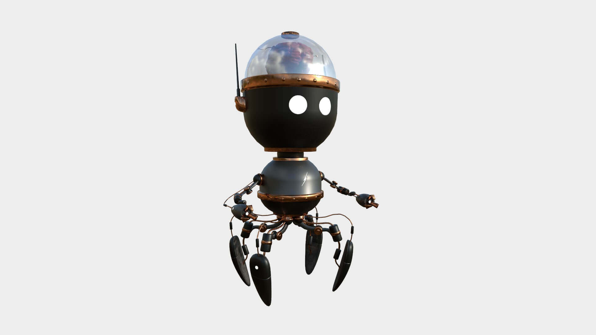Sci-Fi Robot Model G 01 - Black Copper by gsommer