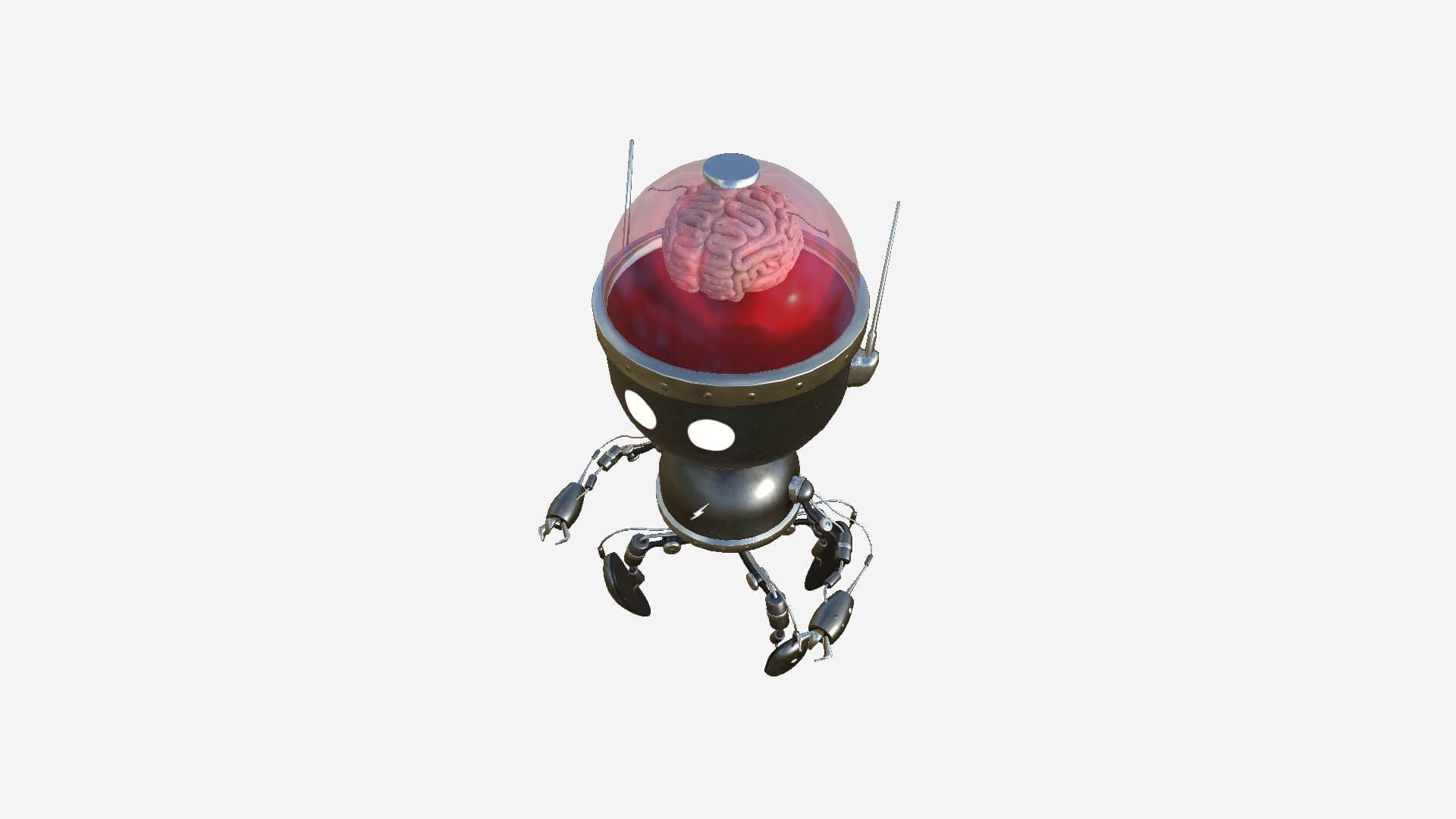 Sci-Fi Robot Model G 03 - Dark Steel by gsommer