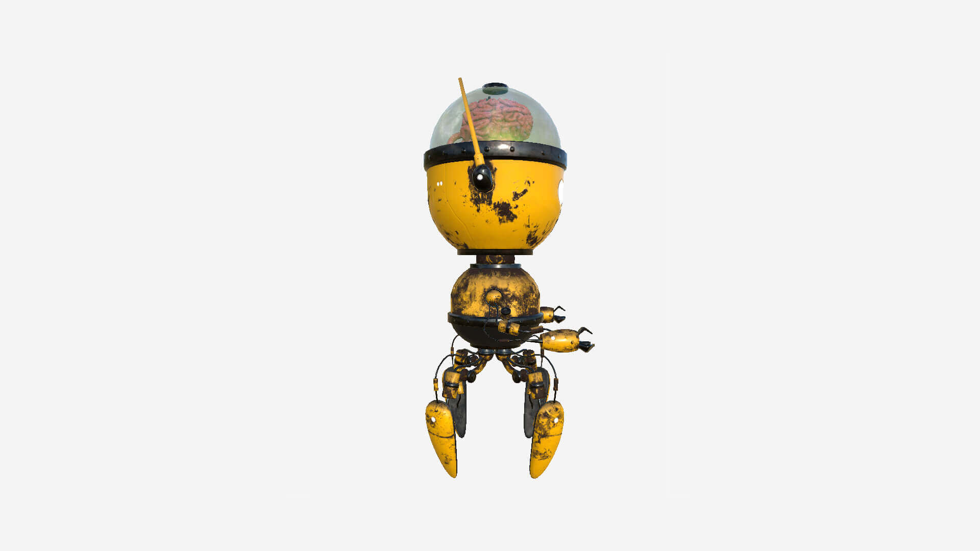 Sci-Fi Robot Model G 05 - Yellow by gsommer