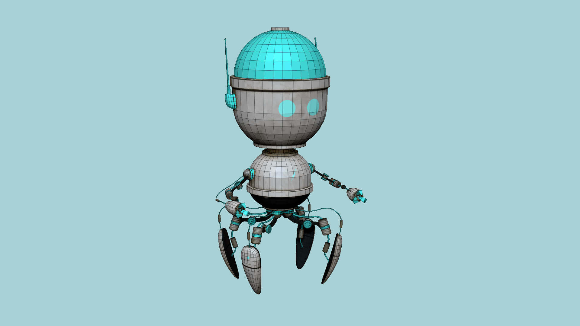 Sci-Fi Robot Model G 07 - White Dust by gsommer