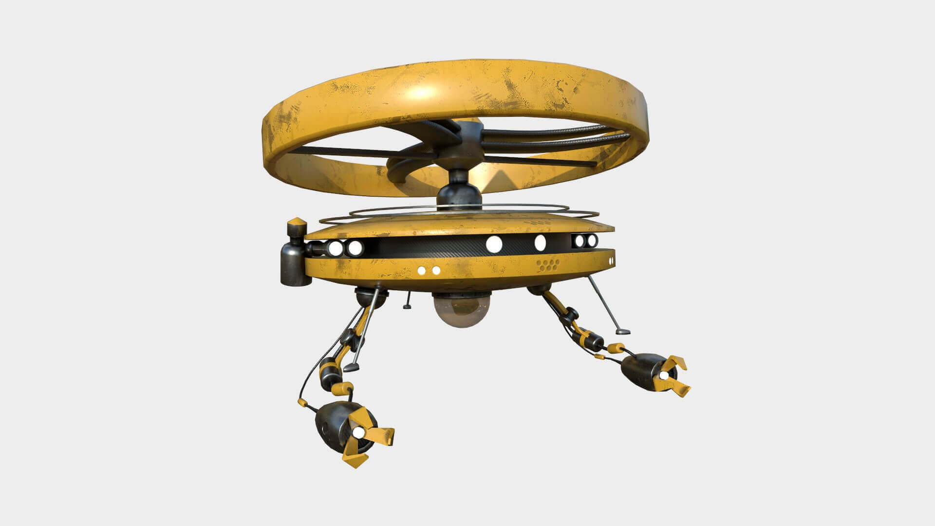 Sci-Fi Robot Model I 03 - Yellow by gsommer