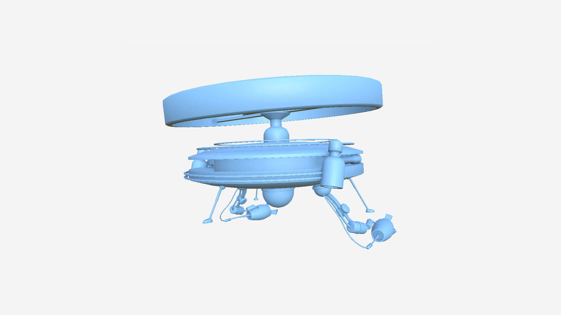 Sci-Fi Robot Model I 06 - Black Bronze by gsommer