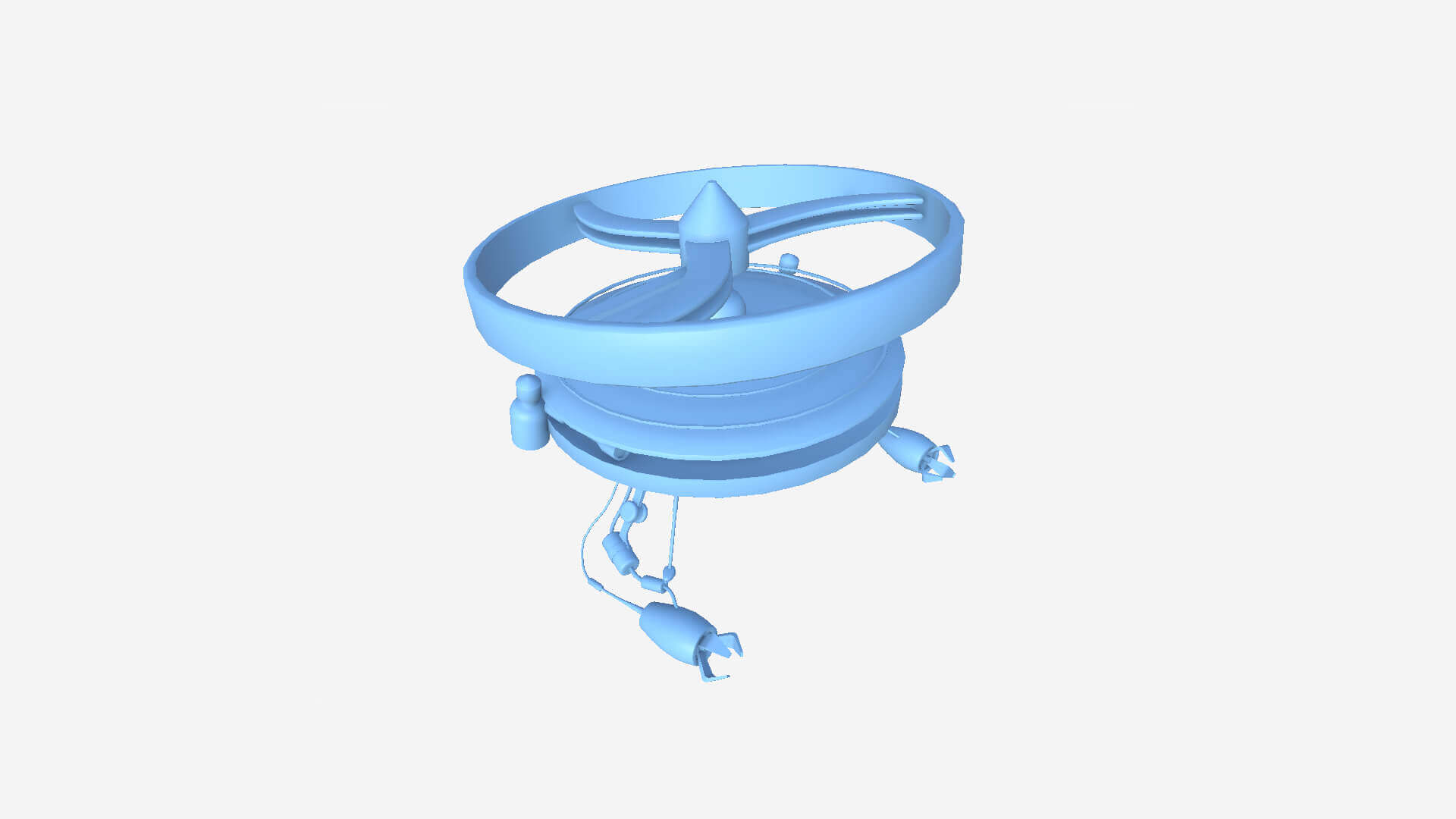 Sci-Fi Robot Model I 06 - Black Bronze by gsommer