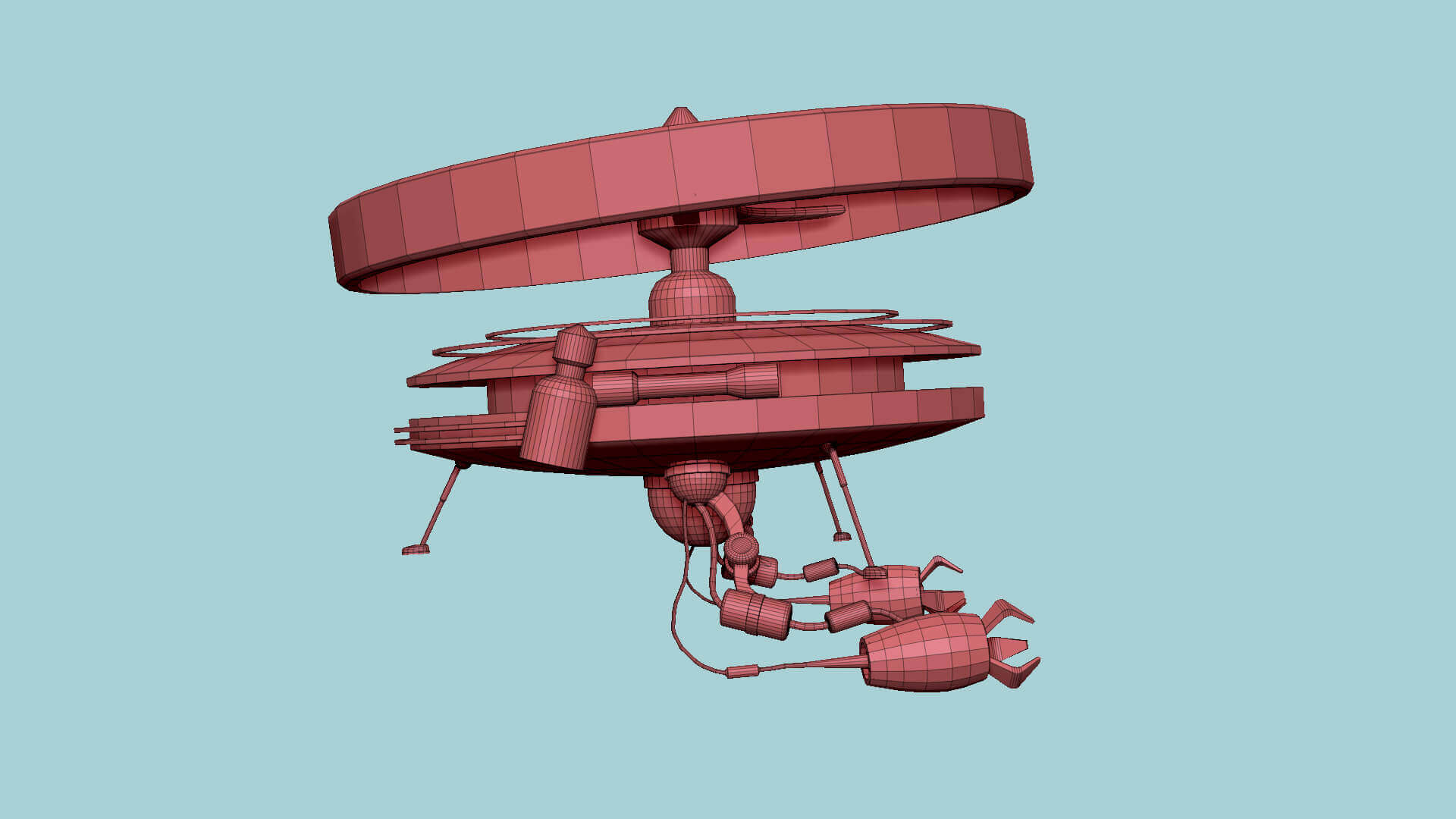 Sci-Fi Robot Model I 06 - Black Bronze by gsommer