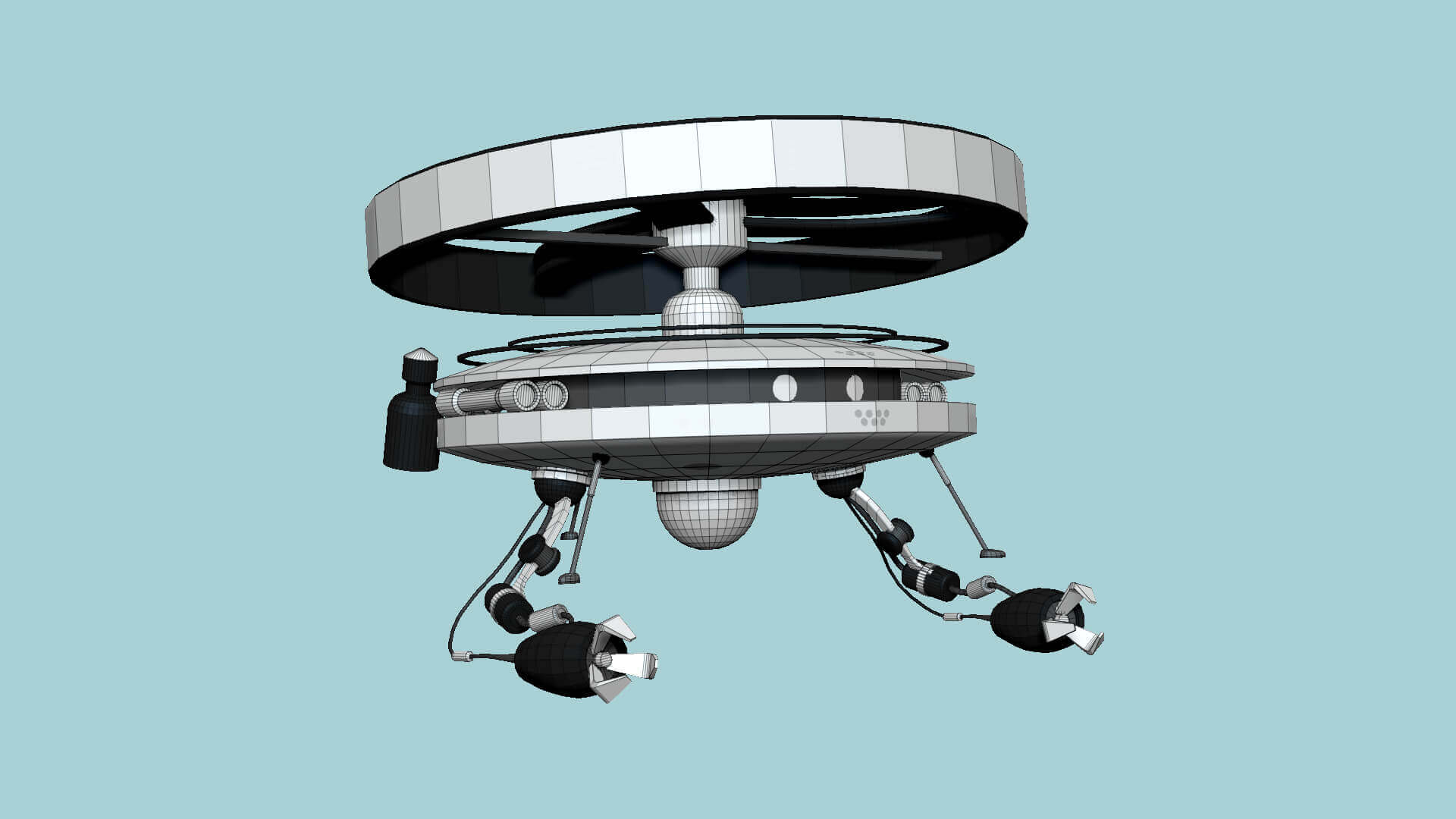 Sci-Fi Robot Model I 08 - Aluminum by gsommer