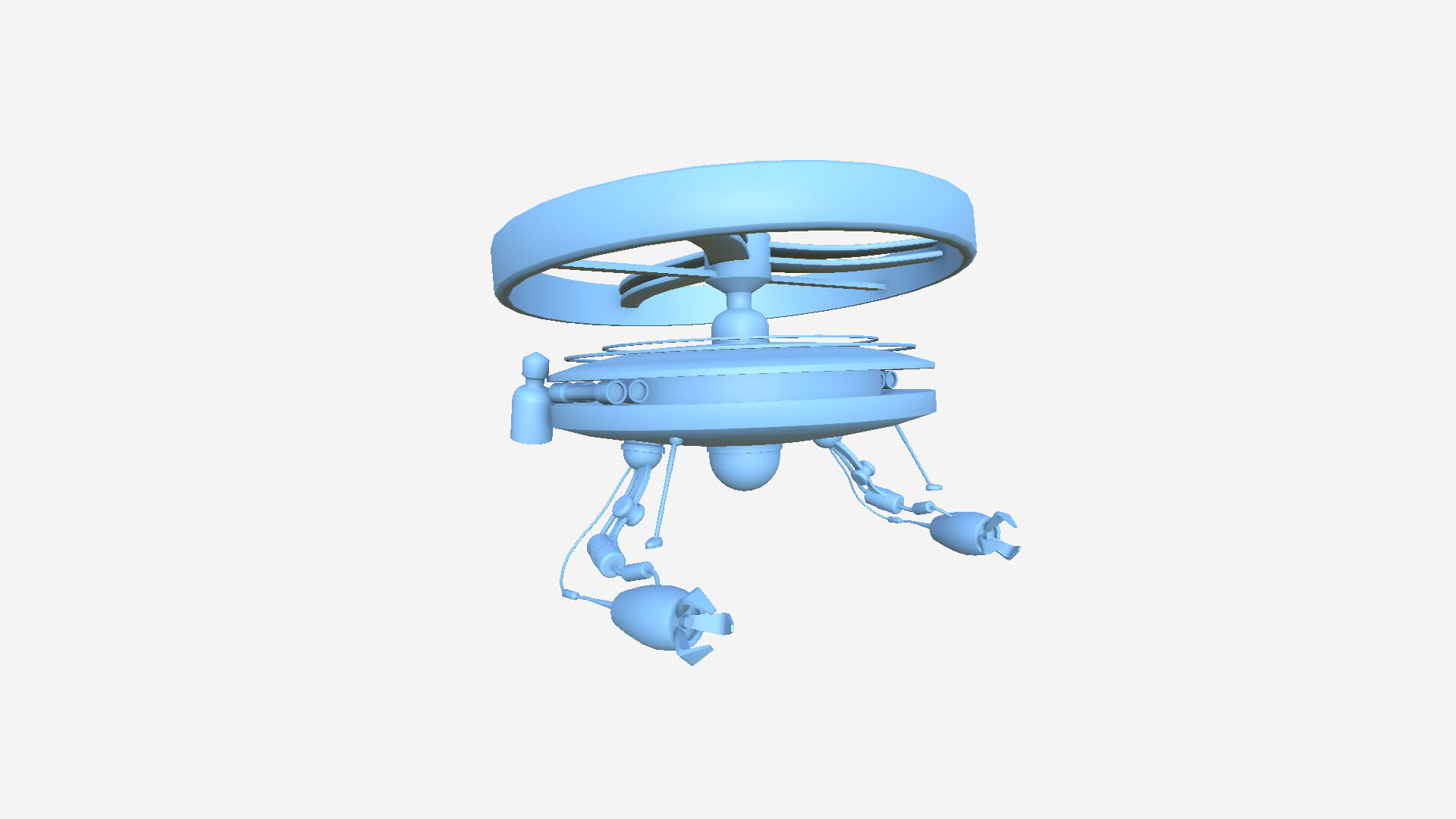 Sci-Fi Robot Model I 08 - Aluminum by gsommer