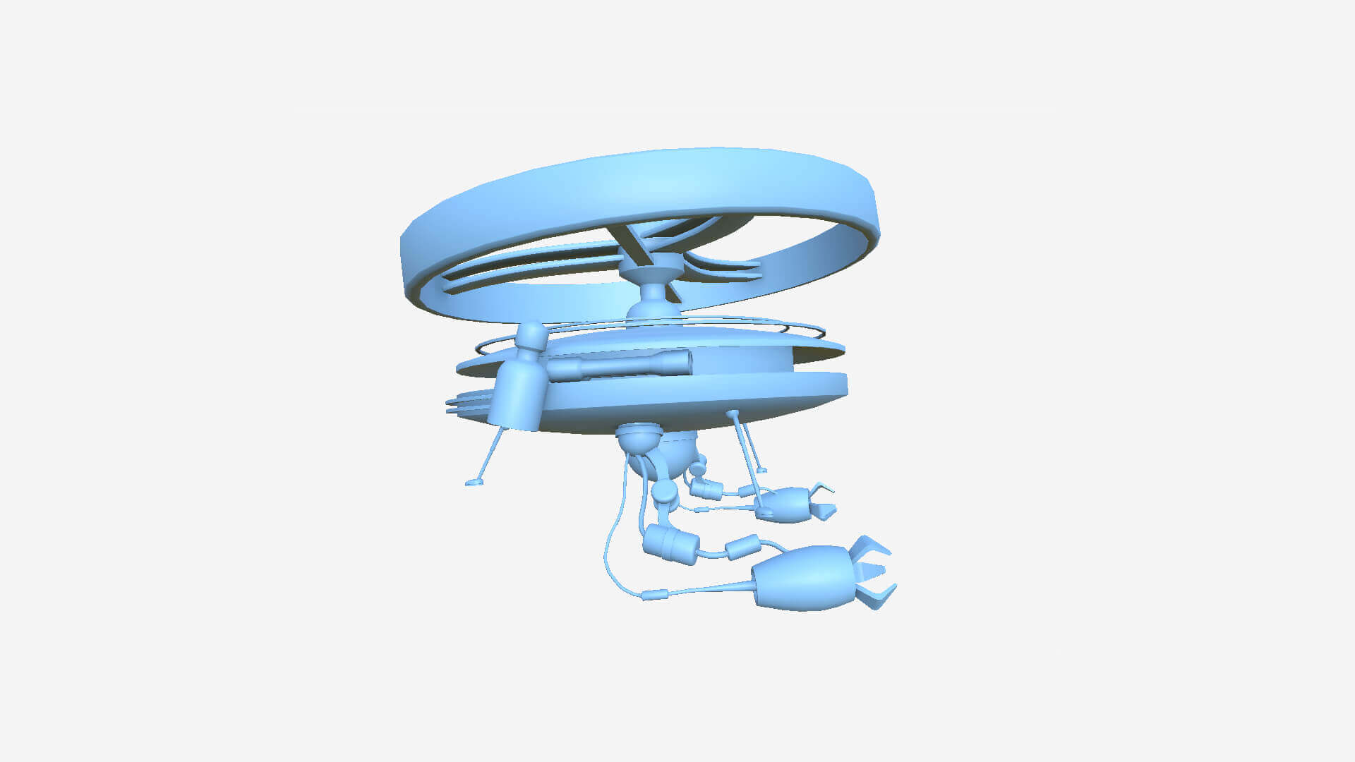 Sci-Fi Robot Model I 08 - Aluminum by gsommer