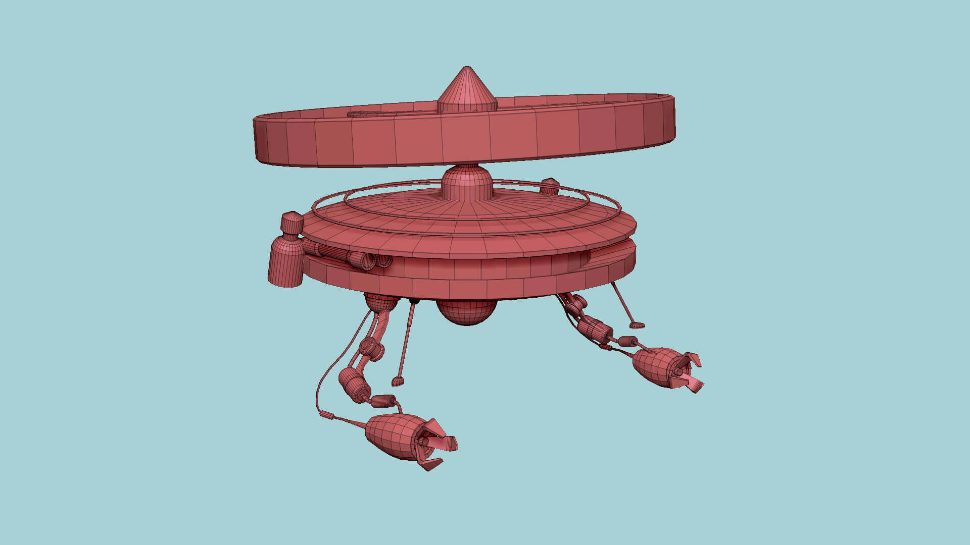 Sci-Fi Robot Model I 08 - Aluminum by gsommer