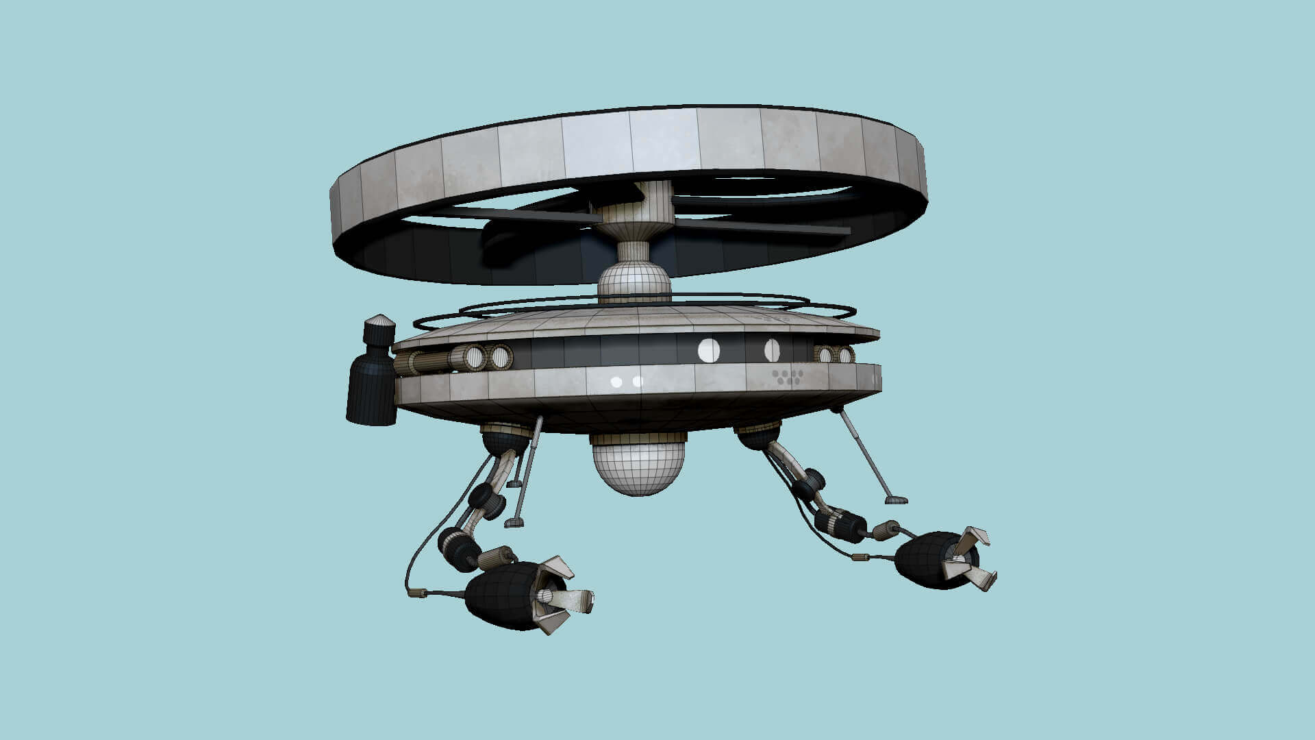 Sci-Fi Robot Model I 09 - White Dust by gsommer