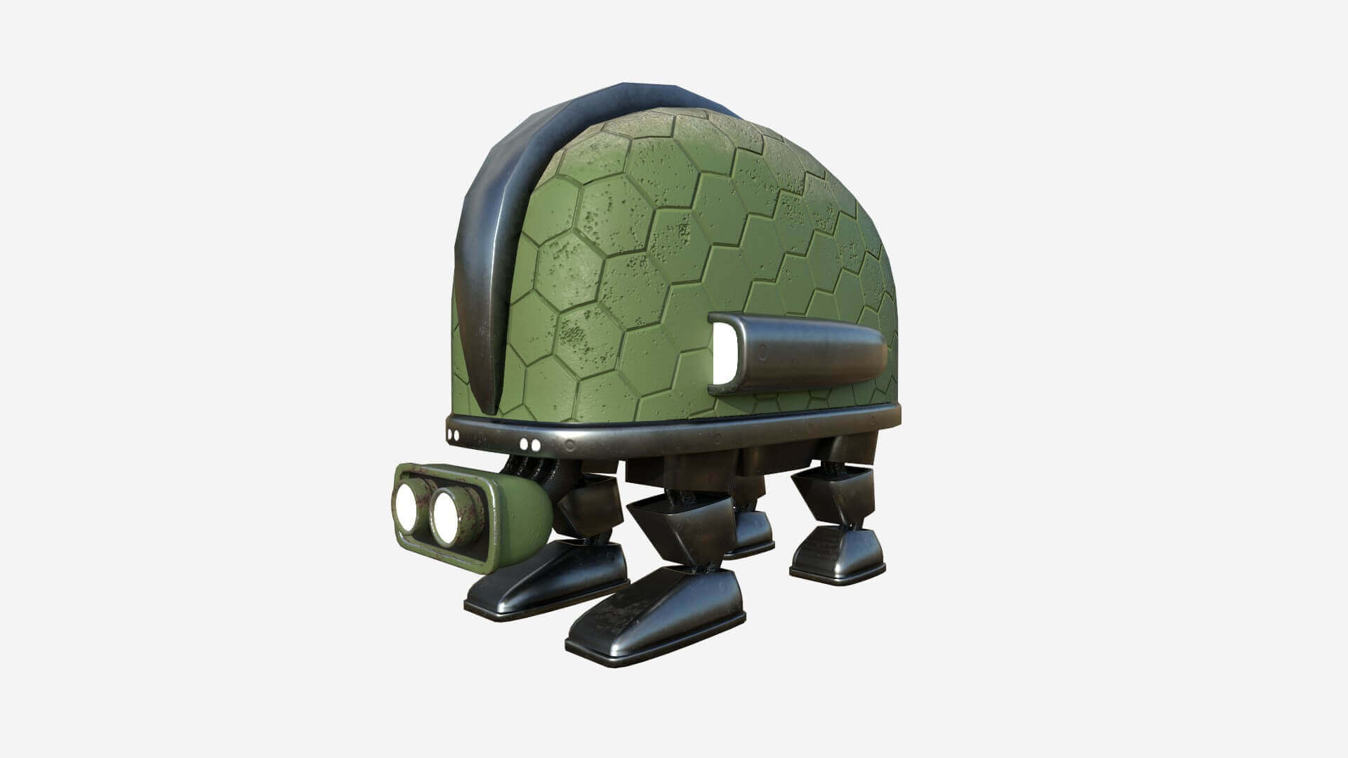 Sci-Fi Robot Model J 03 - Green Turtle by gsommer