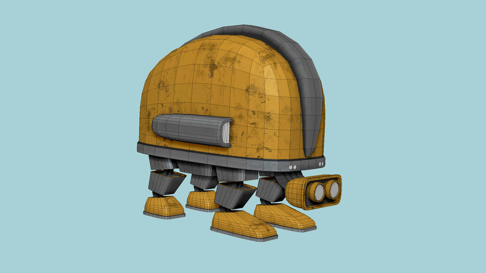 Sci Fi Robot Model J 04 Yellow By Gsommer