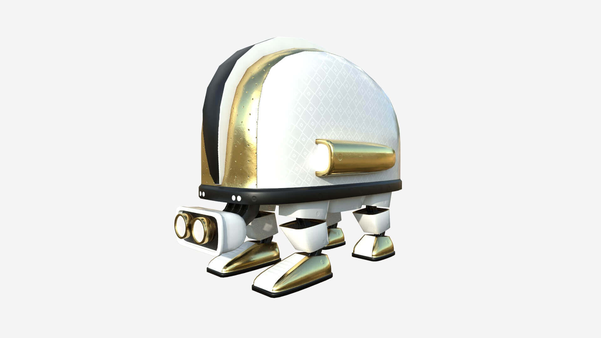 Sci Fi Robot Model J 05 White And Gold By Gsommer