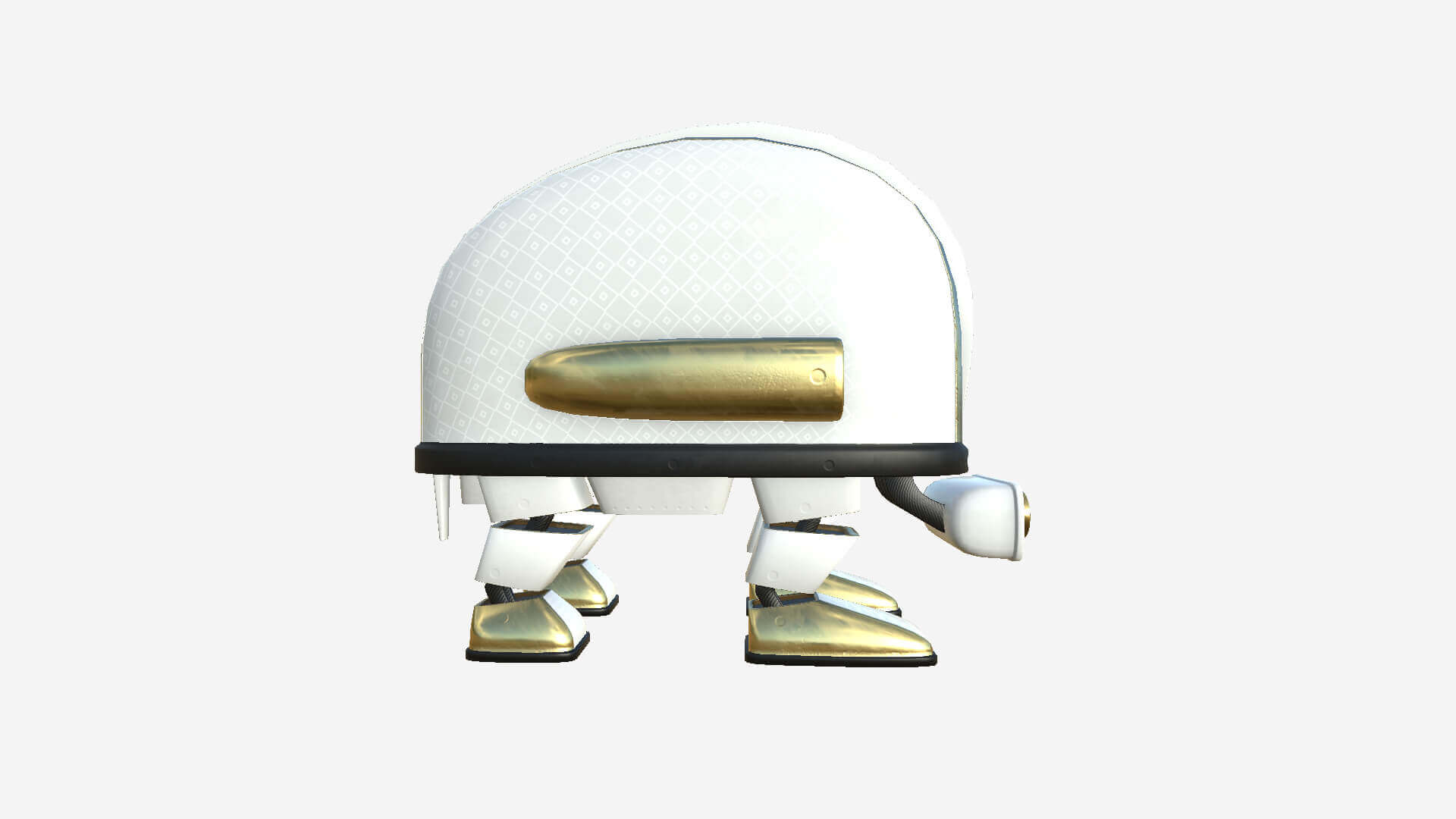 Sci-Fi Robot Model J 05 - White and Gold by gsommer