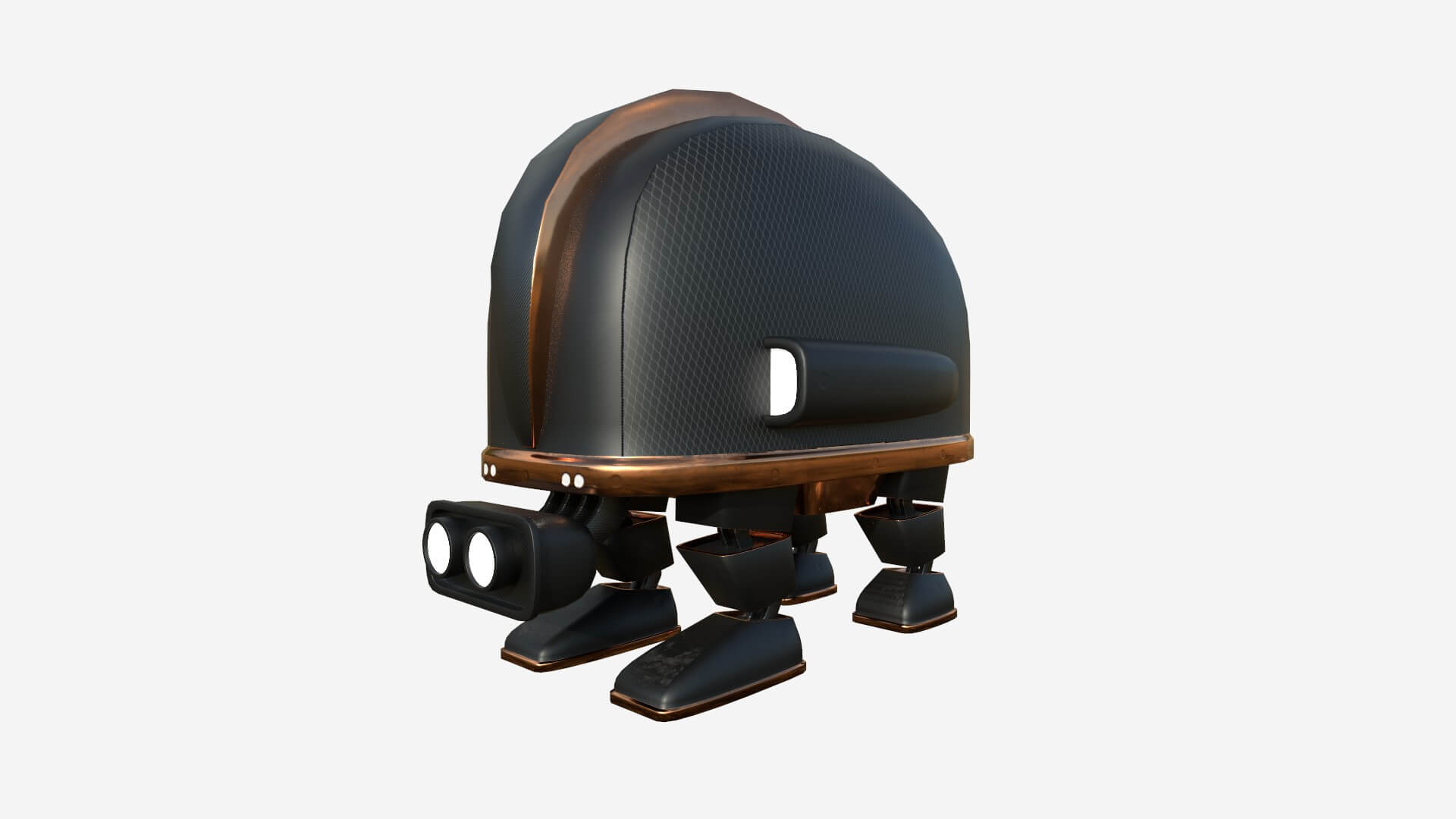 Sci-Fi Robot Model J 08 - Black Copper by gsommer