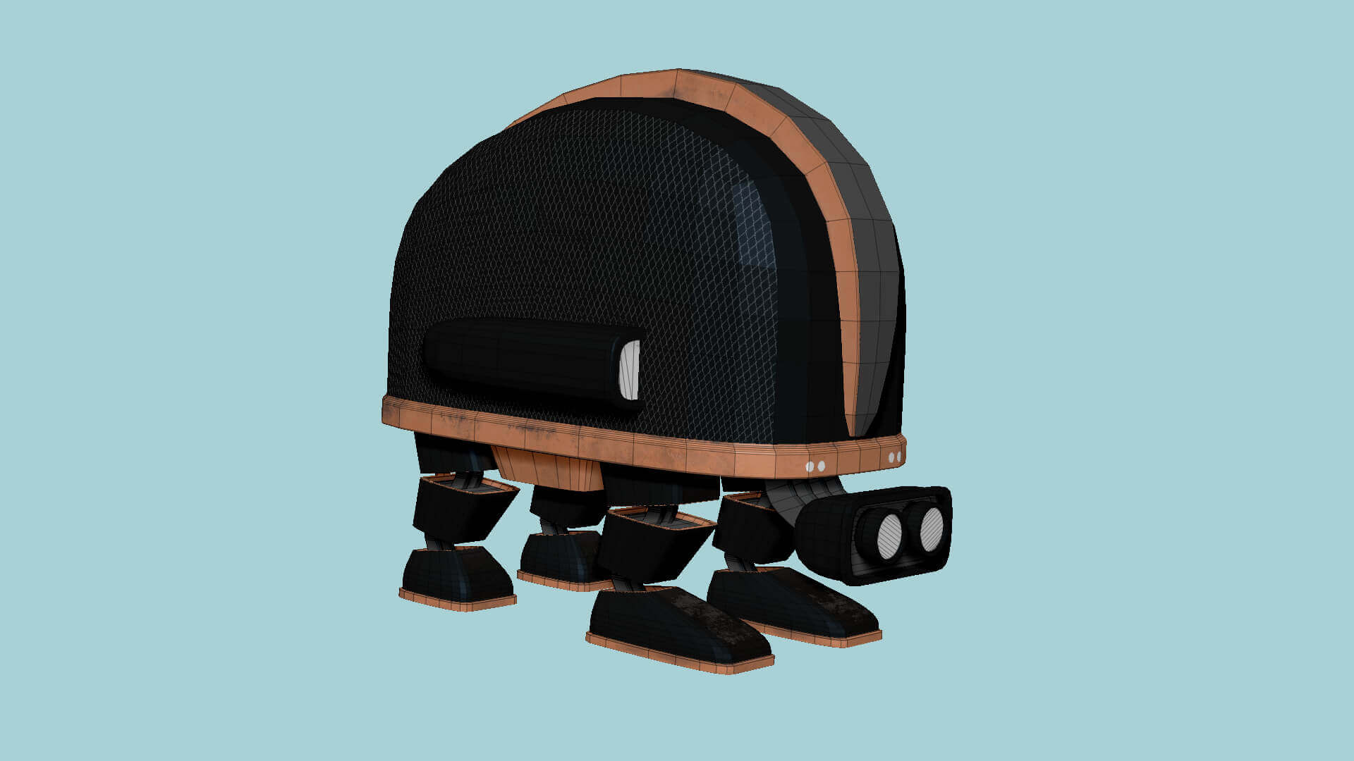 Sci Fi Robot Model J 08 Black Copper By Gsommer