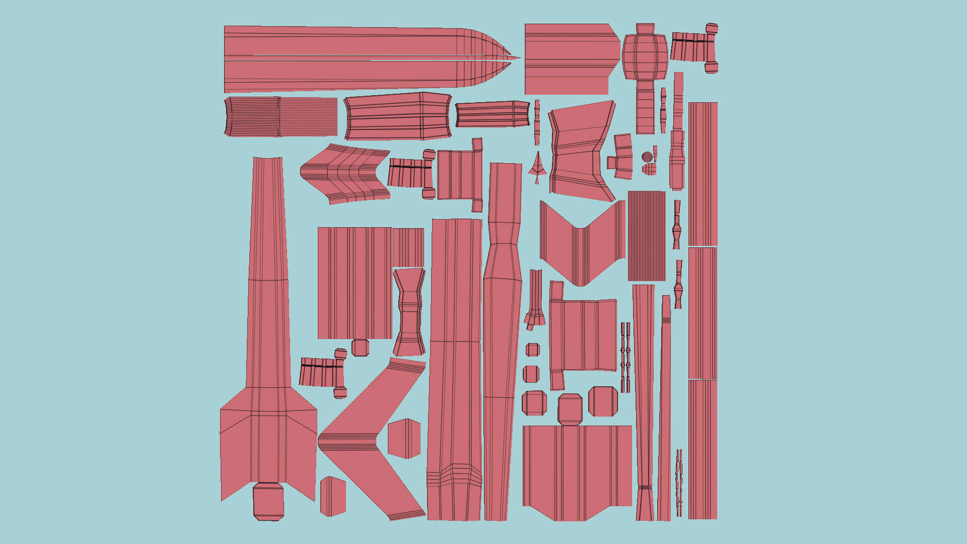 Sci-Fi Sniper Gunblade 04 - Metal Red 3D Model by gsommer