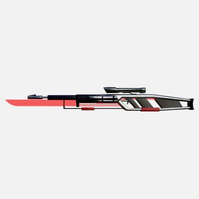 Sci-Fi Sniper Gunblade 04 - Metal Red 3D Model by gsommer