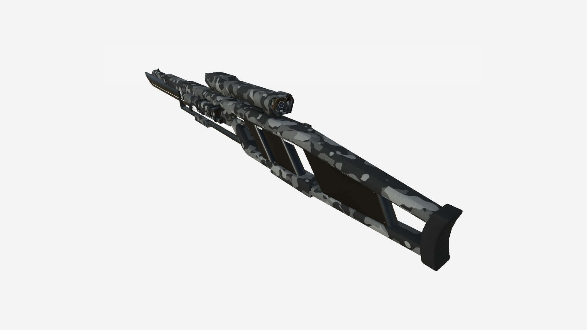 Sci-Fi Sniper Gunblade 08 - Black Camouflage 3D Model by gsommer