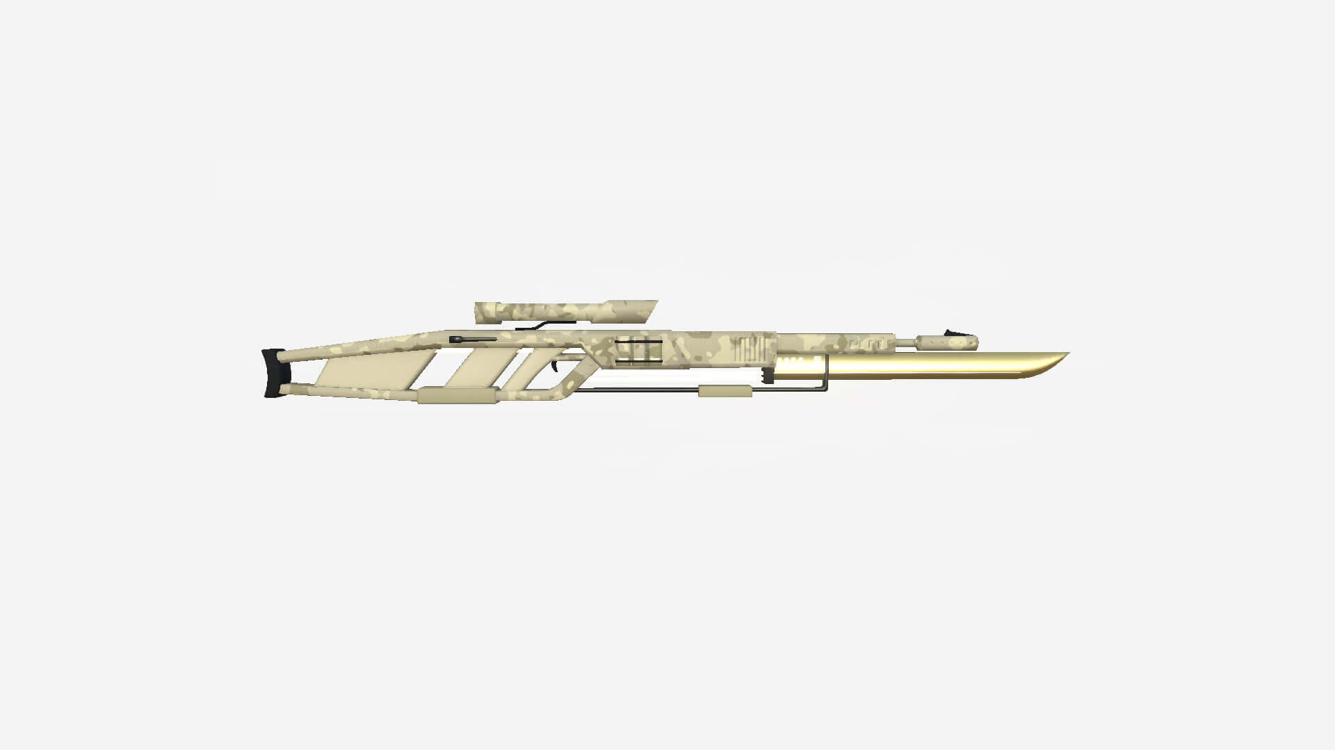 Sci-Fi Sniper Gunblade 10 - Desert Camouflage 3D Model by gsommer