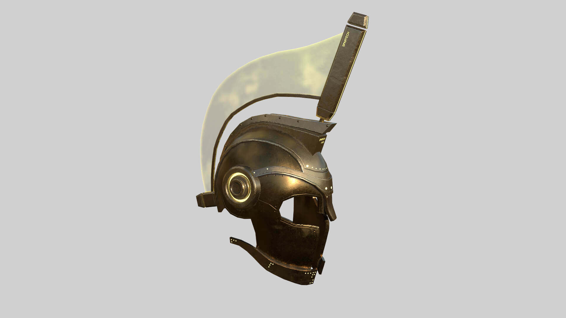 Sci-Fi Spartan Helmet 03 - Bronze 3D Model by gsommer