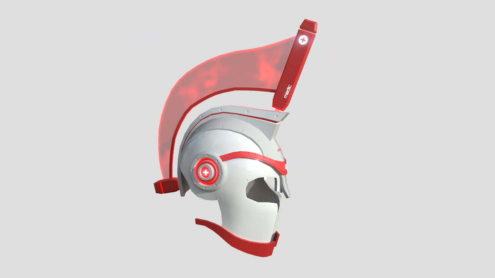 Sci-Fi Spartan Helmet 06 - Medic 3D Model by gsommer