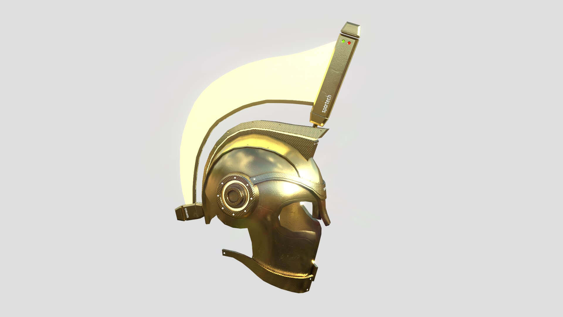 Sci-Fi Spartan Helmet 08 - Gold 3D Model by gsommer