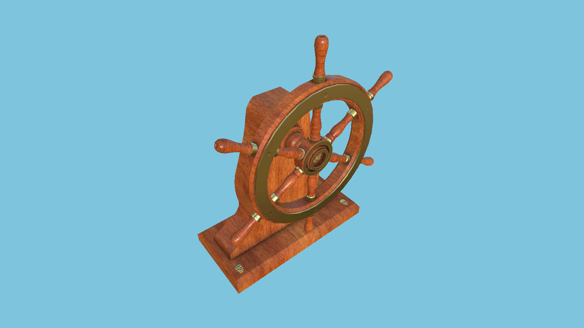 Ship Wheel 02 - Luxury 3D Model by gsommer