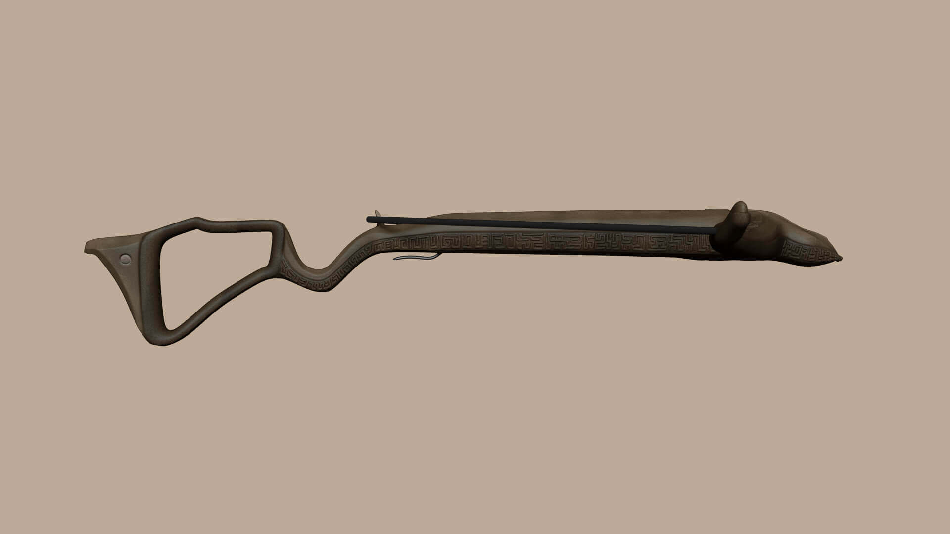 Simple Wooden Crossbow - 3D Model by gsommer