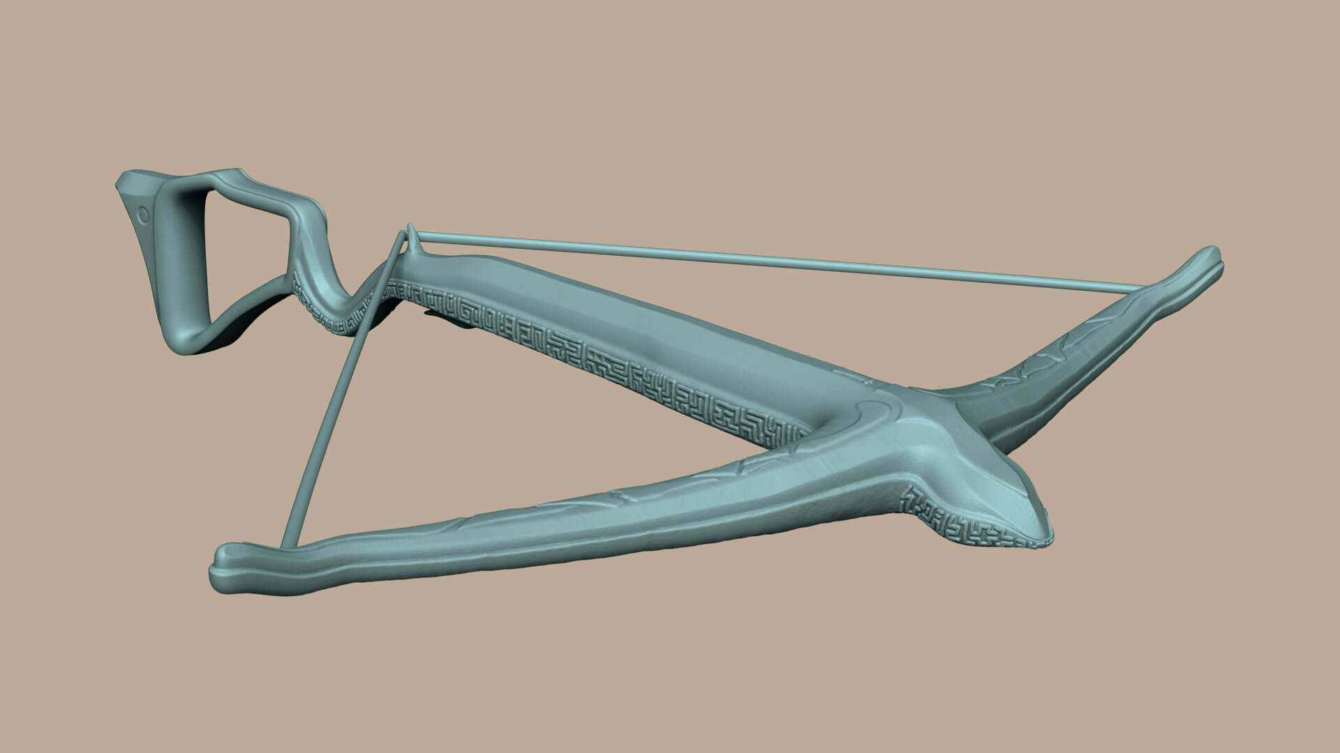 Simple Wooden Crossbow - 3D Model by gsommer