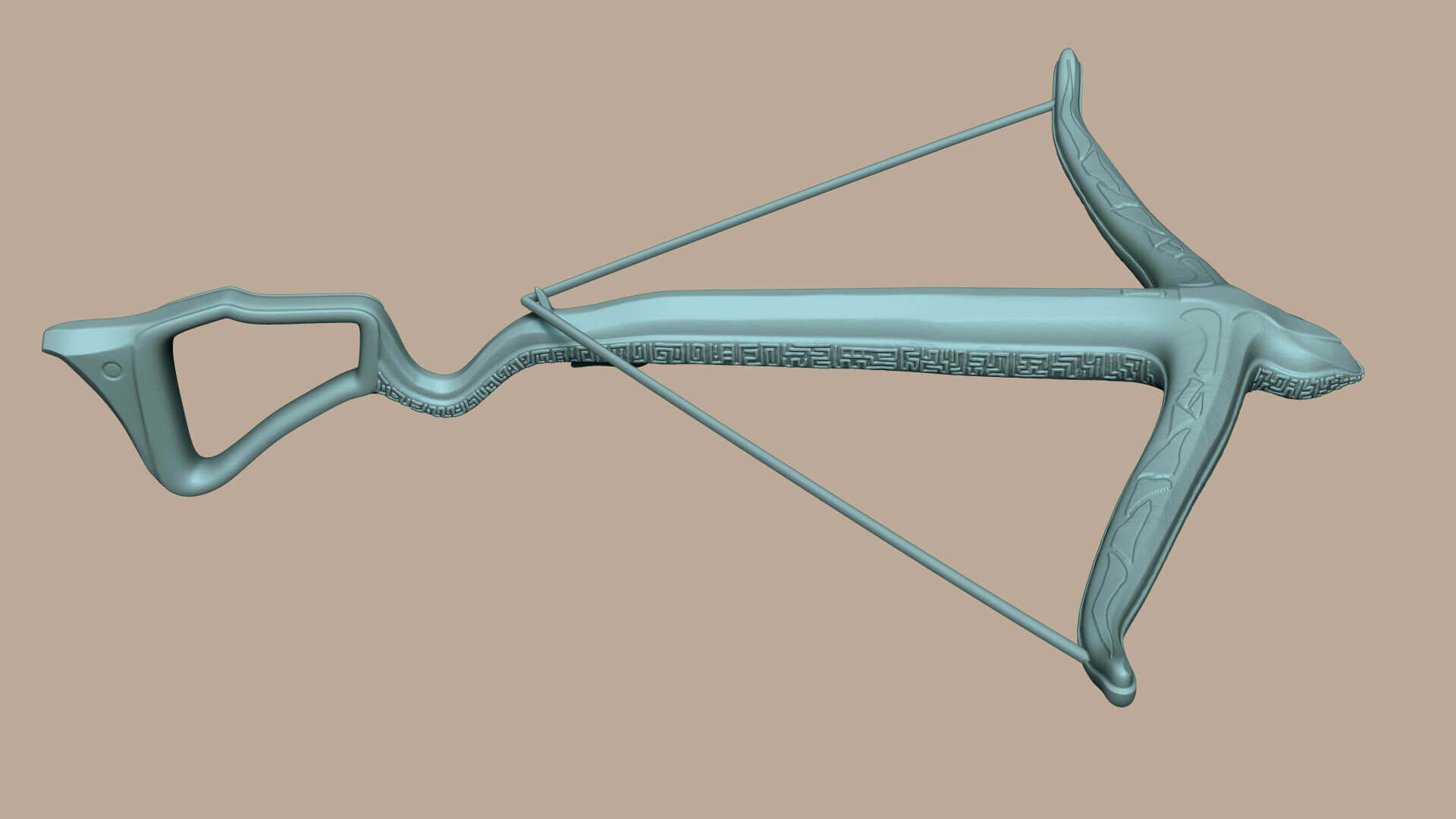 Simple Wooden Crossbow - 3D Model by gsommer