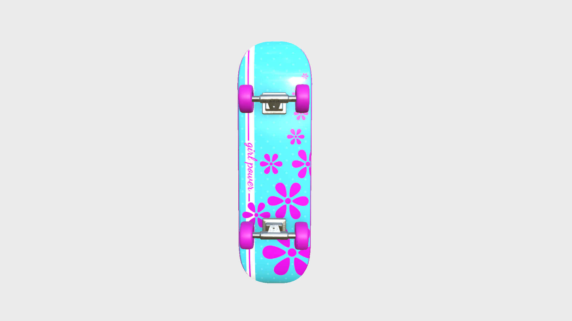 Skateboard 06 - Pink 3D Model by gsommer