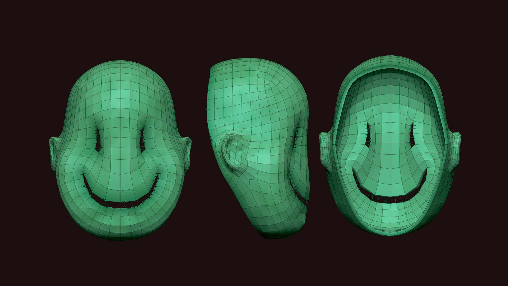 Smiley Mask - 3D Model by gsommer